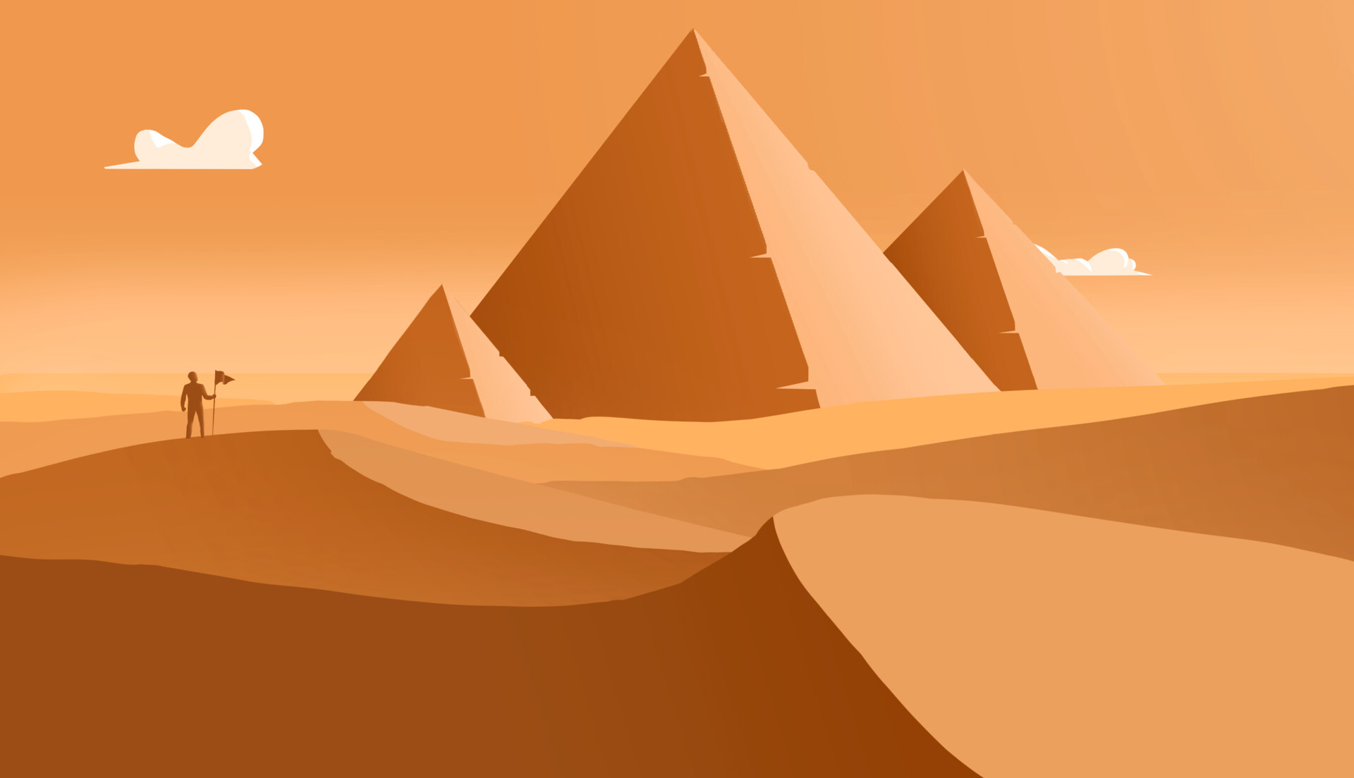 ArtStation - Flat landscape egypt