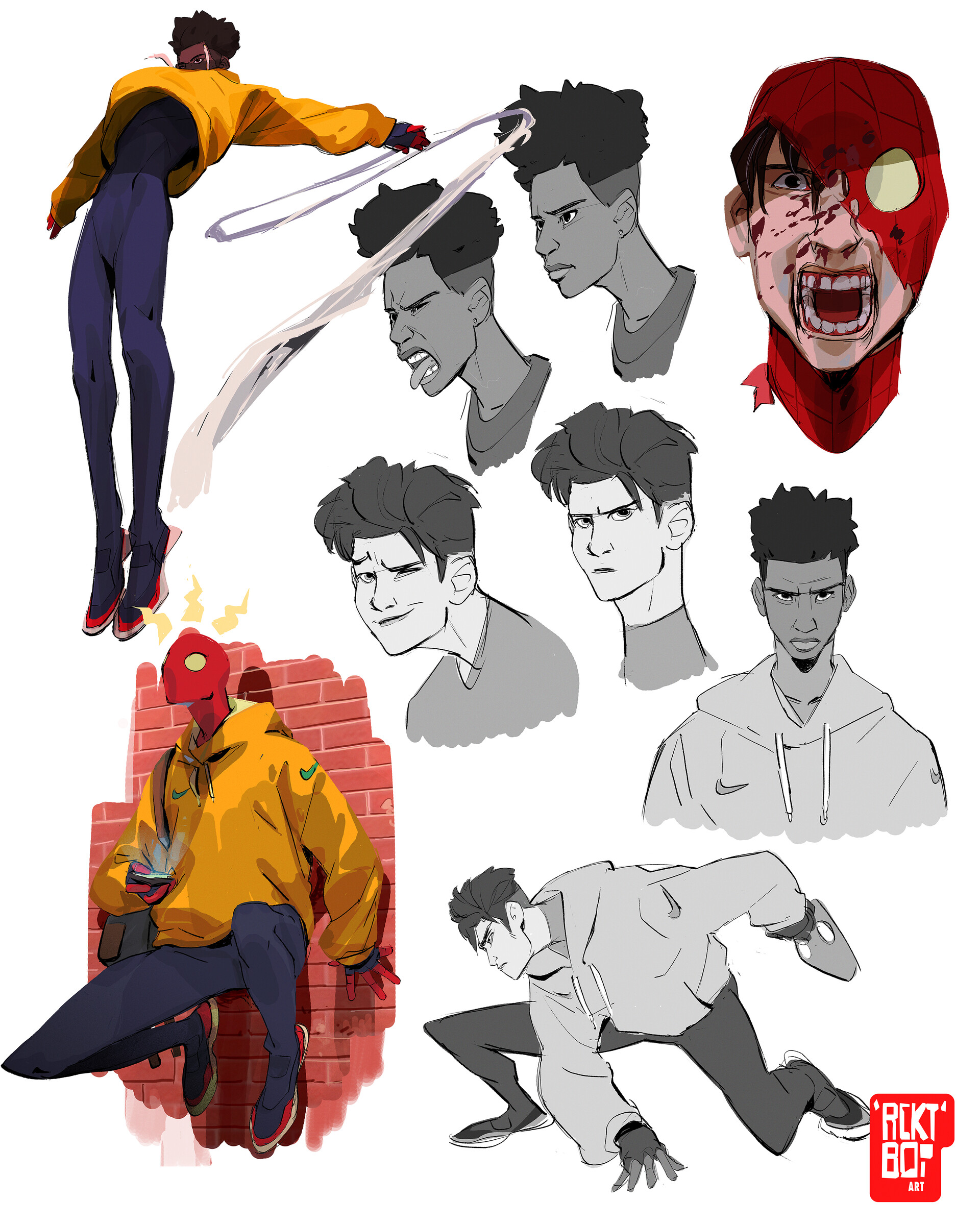 ArtStation - Maximum Spider Peter/Miles Sketches