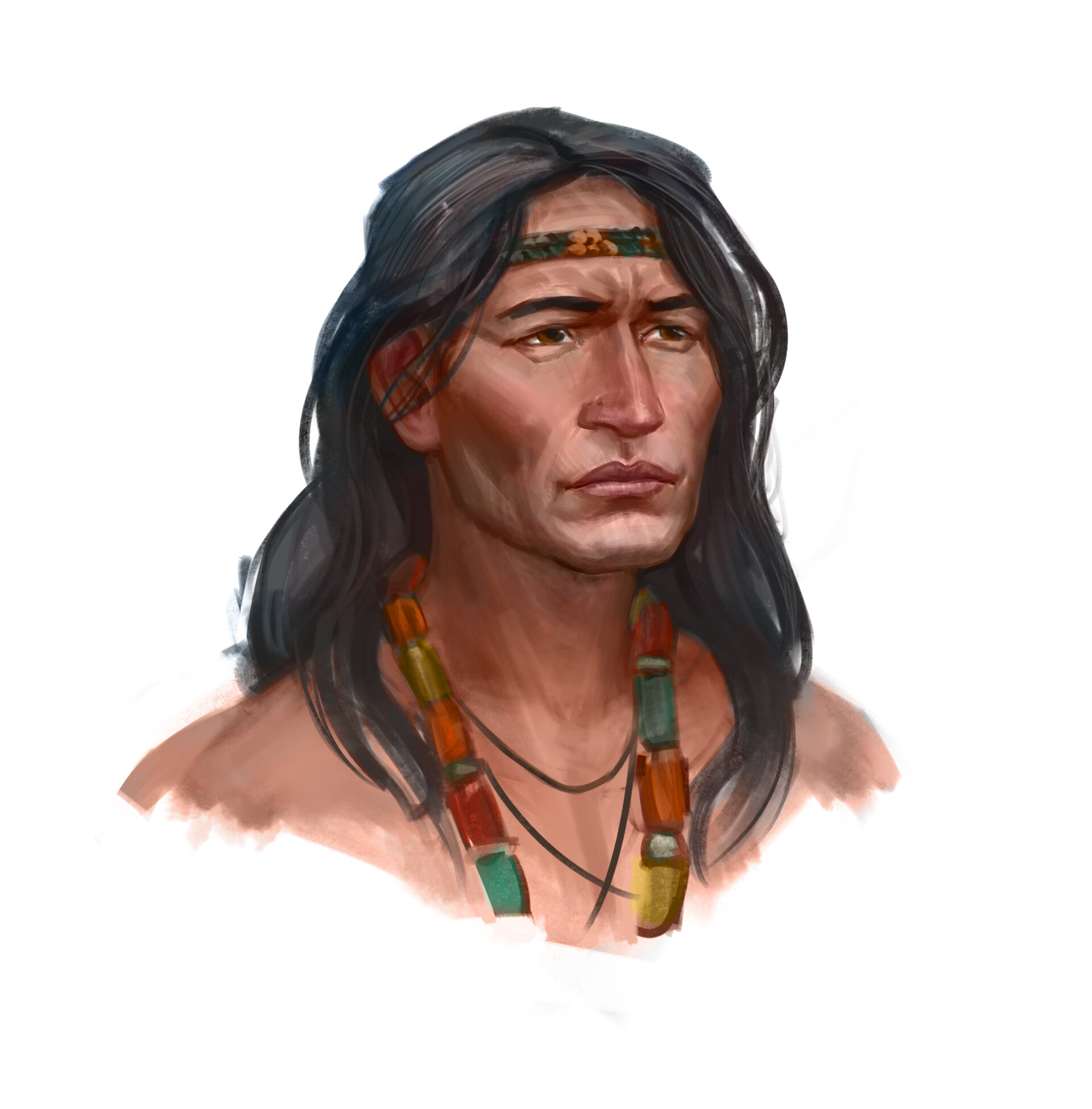 ArtStation - portrait of an Indian