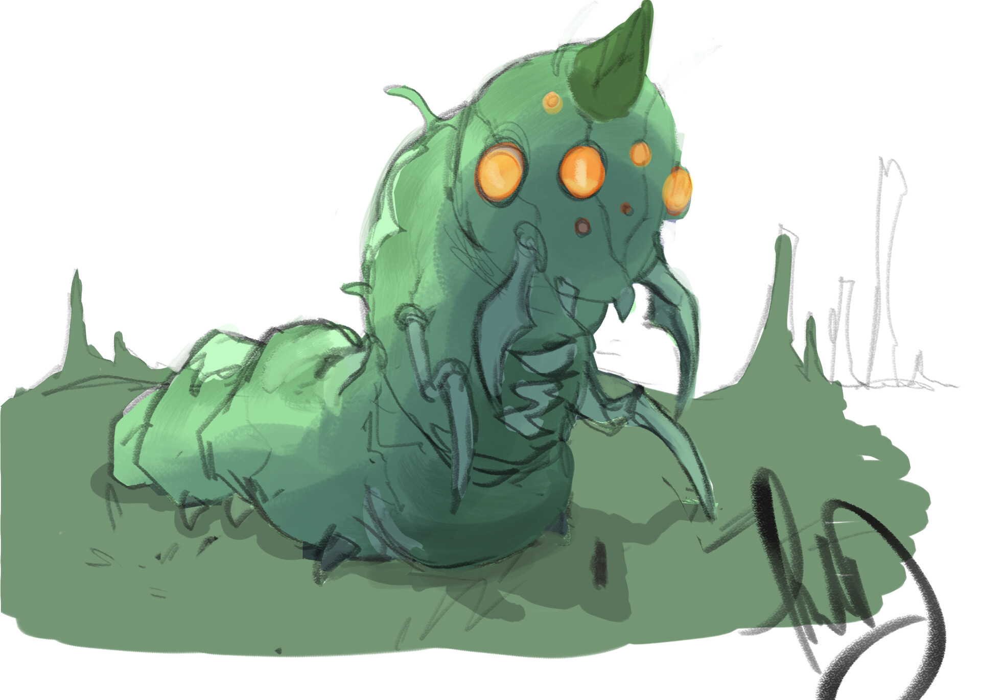 Giant Caterpillar Monster