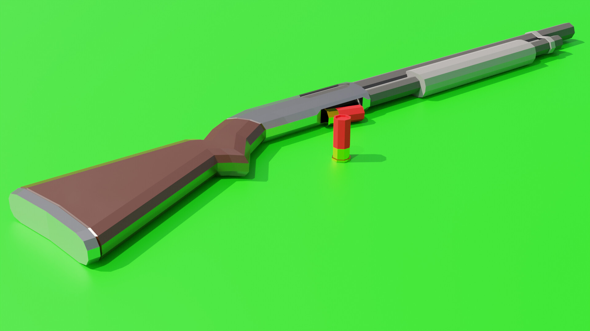 ArtStation - low poly shotgun