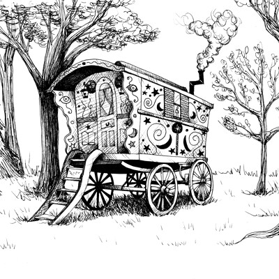 gypsy caravan coloring pages