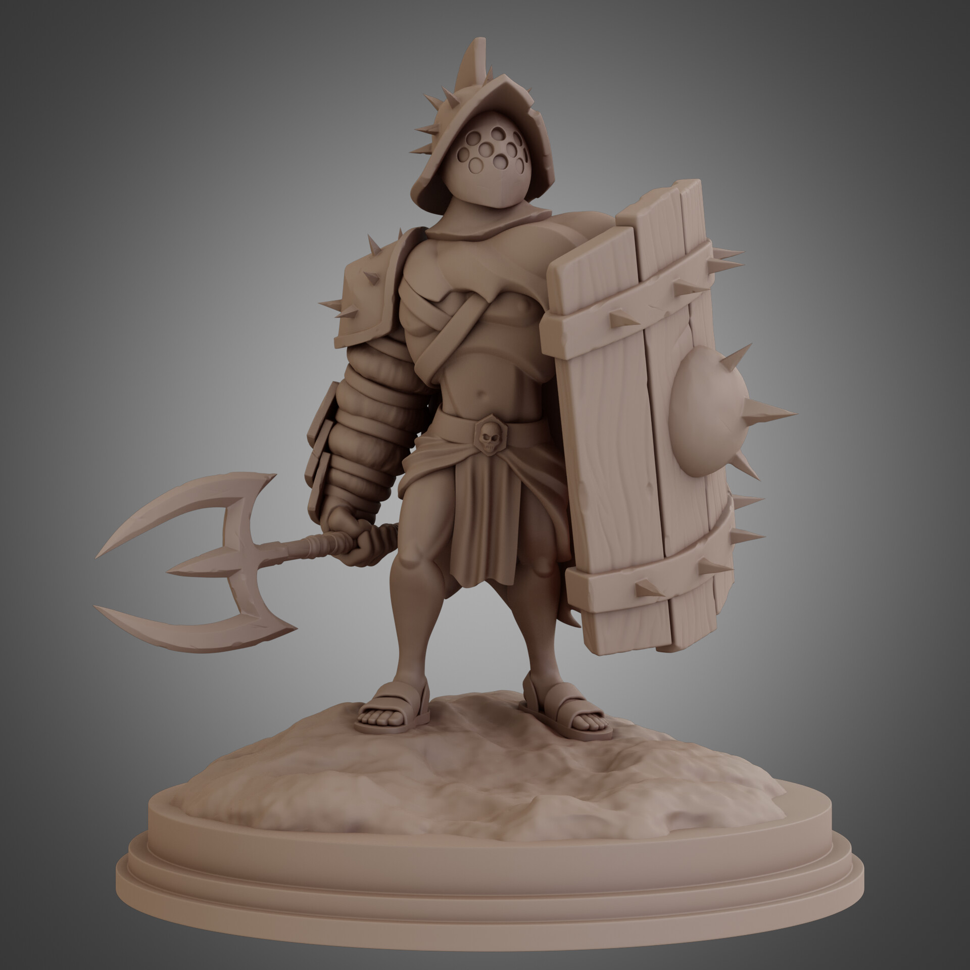 ArtStation - Gladiator Raw Sculpt made in Blender 2.92