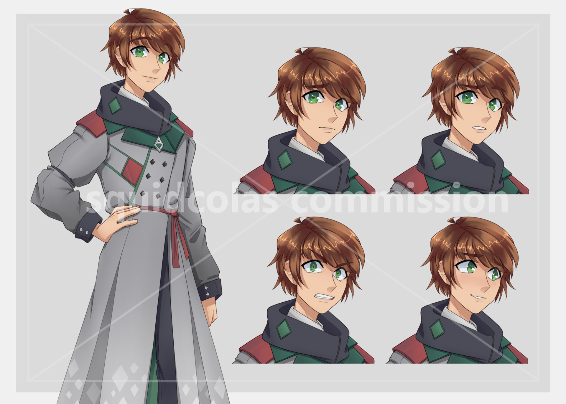 Squid - Commission Sprite Art March 2021 (Man in Uniform)