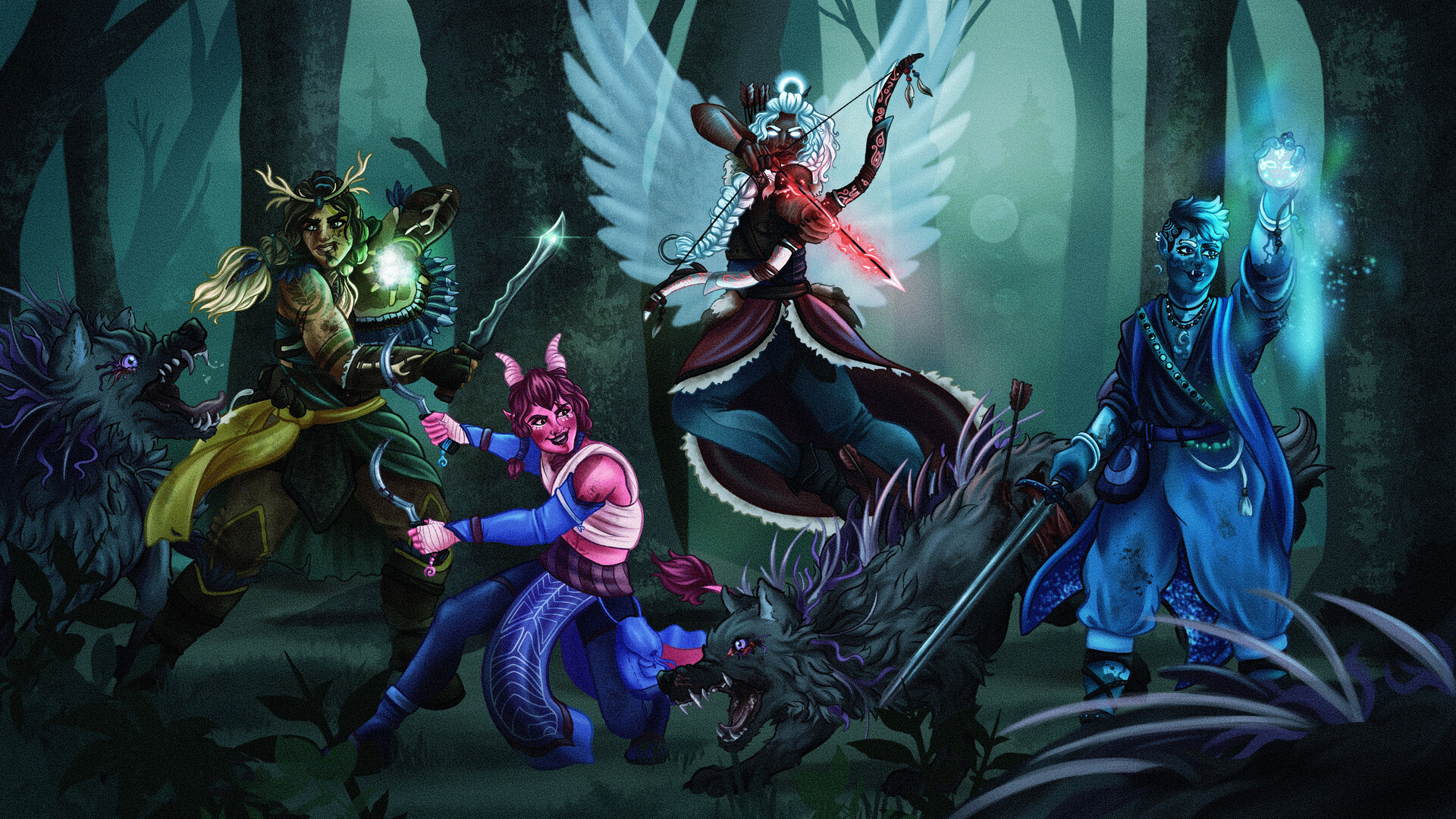 ArtStation - D&D Party Combat