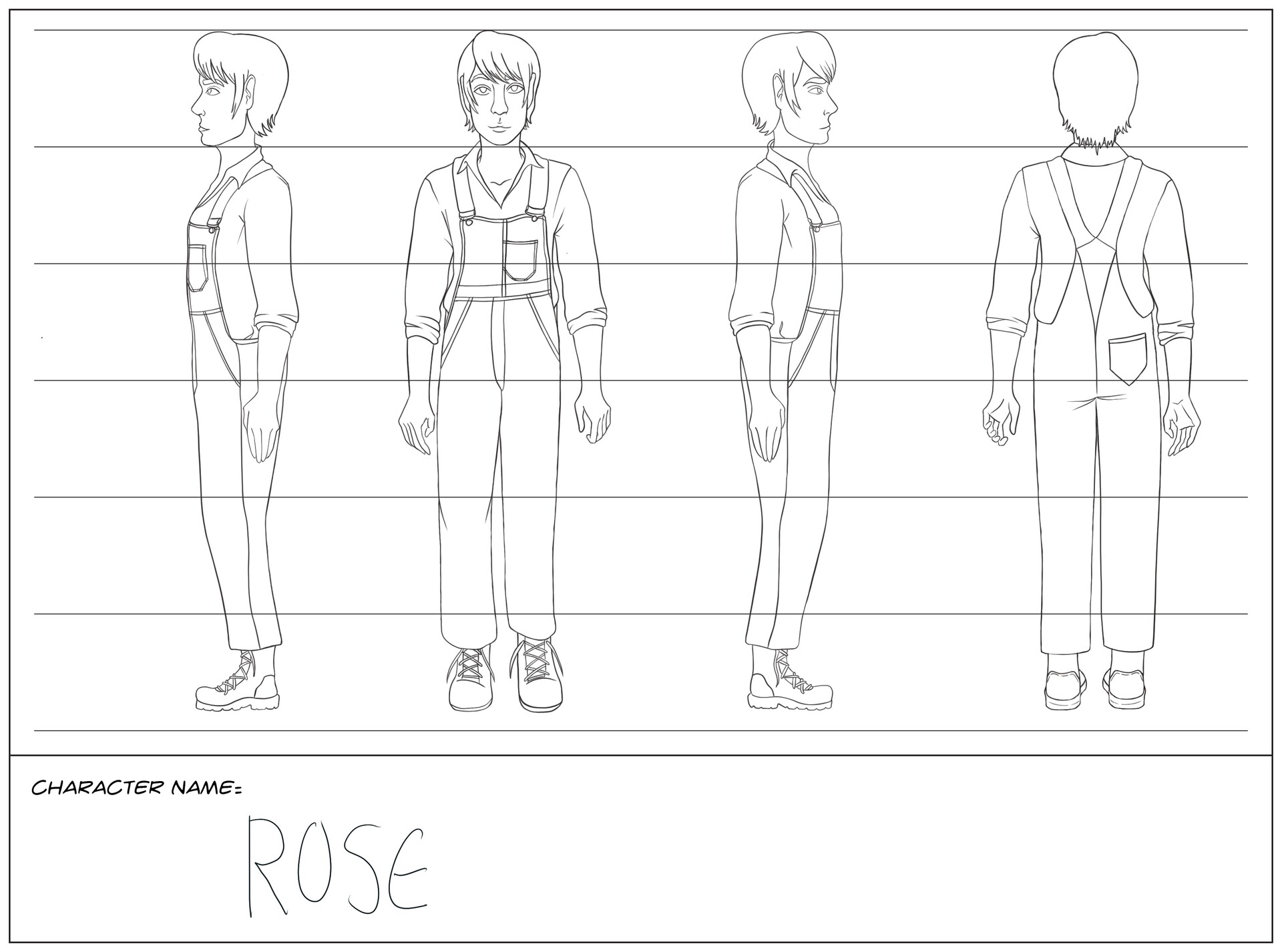 ArtStation - Midwest Downpour Character Turnaround - Rose