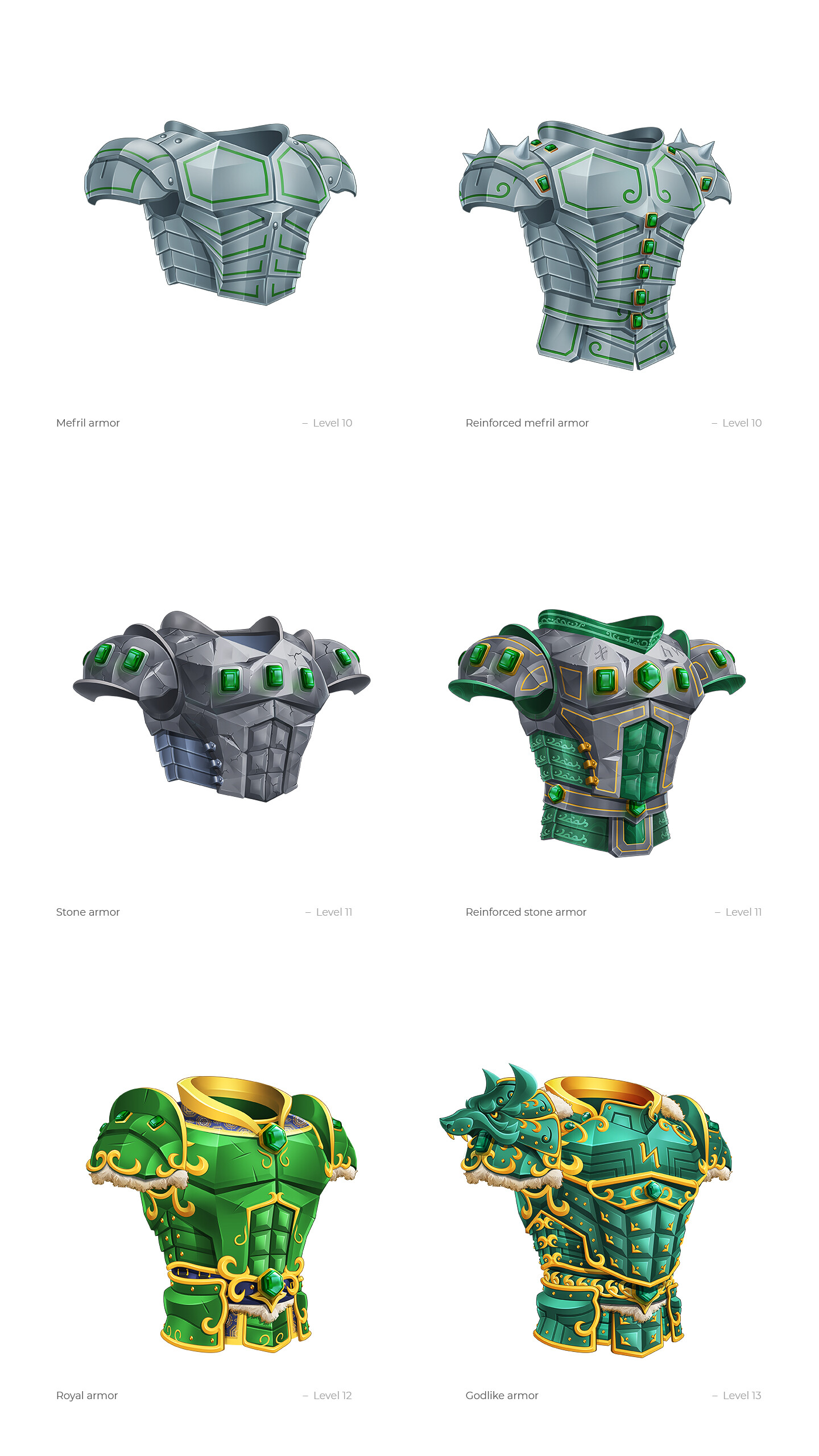 ArtStation - Armor set_2 for mobile 2D game