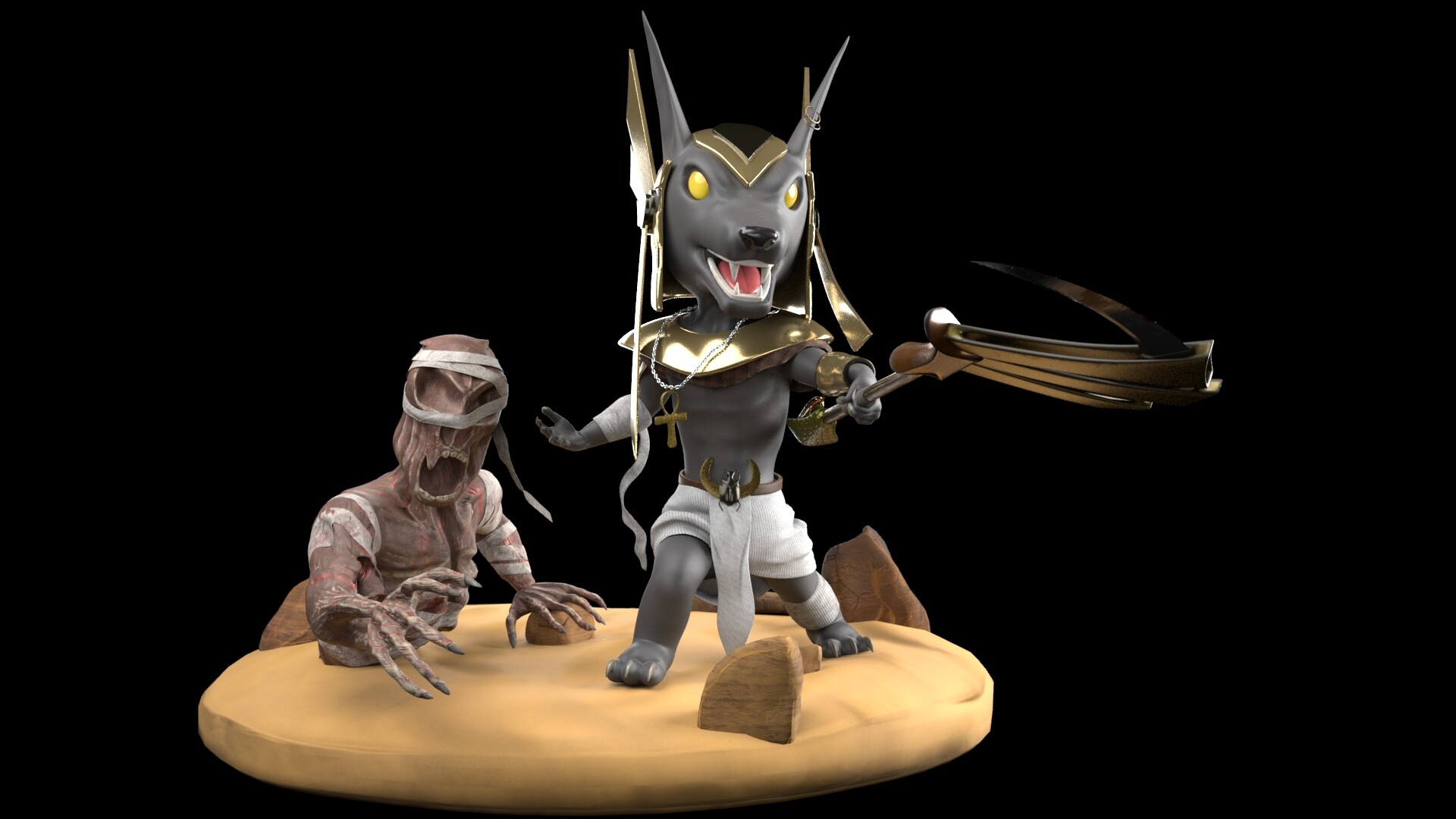 ArtStation - Anubis & Mummy