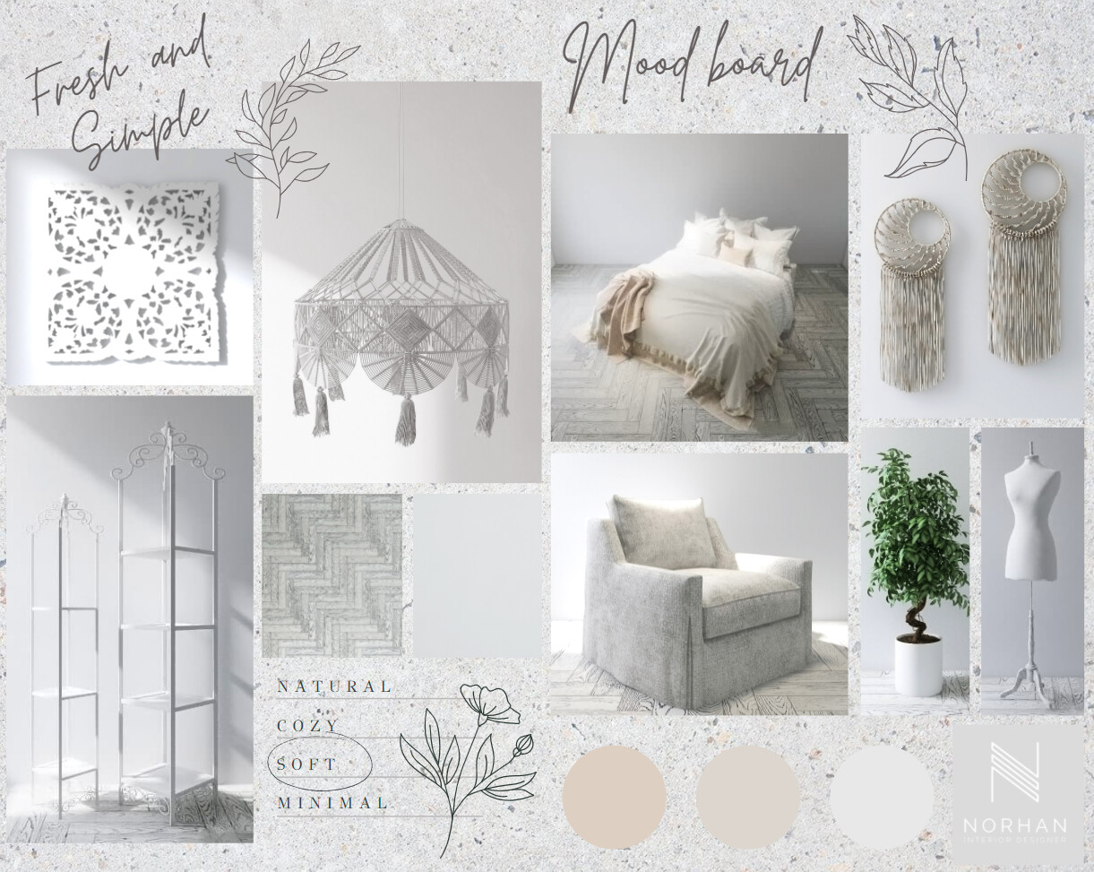 ArtStation - Cozy White Bedroom Mood Board