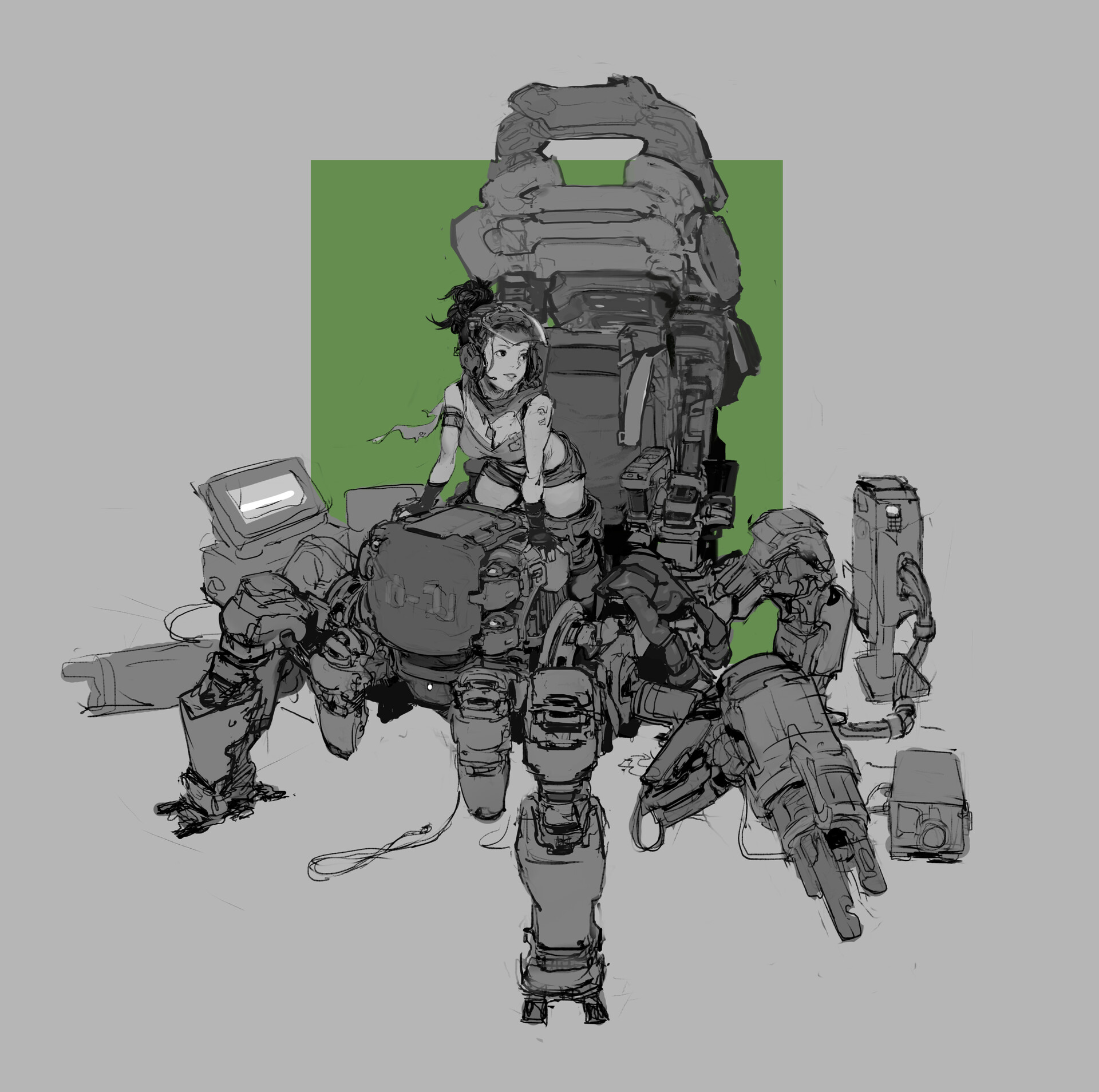 Machine Girl by Tyler Law : r/ImaginaryMechs