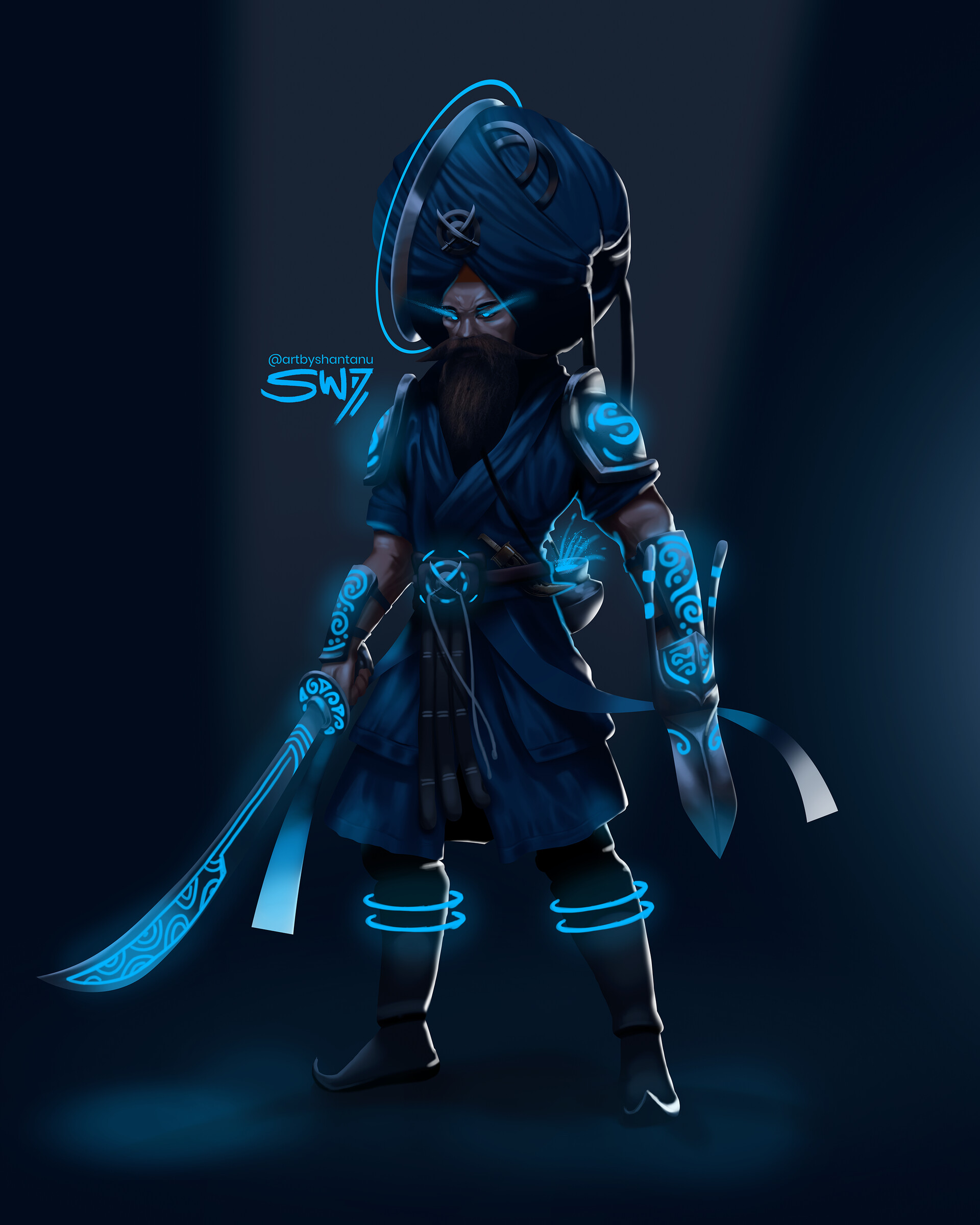 ArtbyShaantanu - A Sikh Warrior Concept