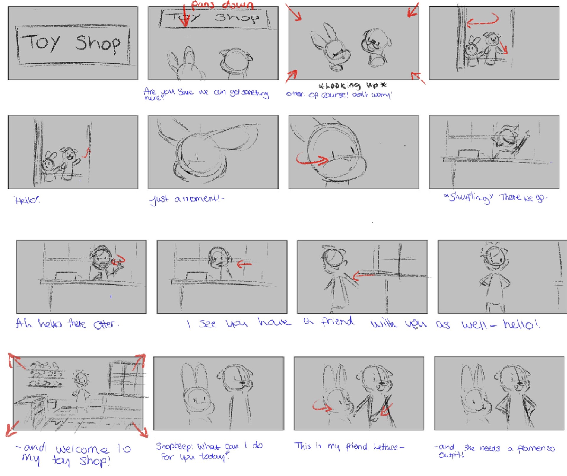 ArtStation - Toy shop scene storyboard