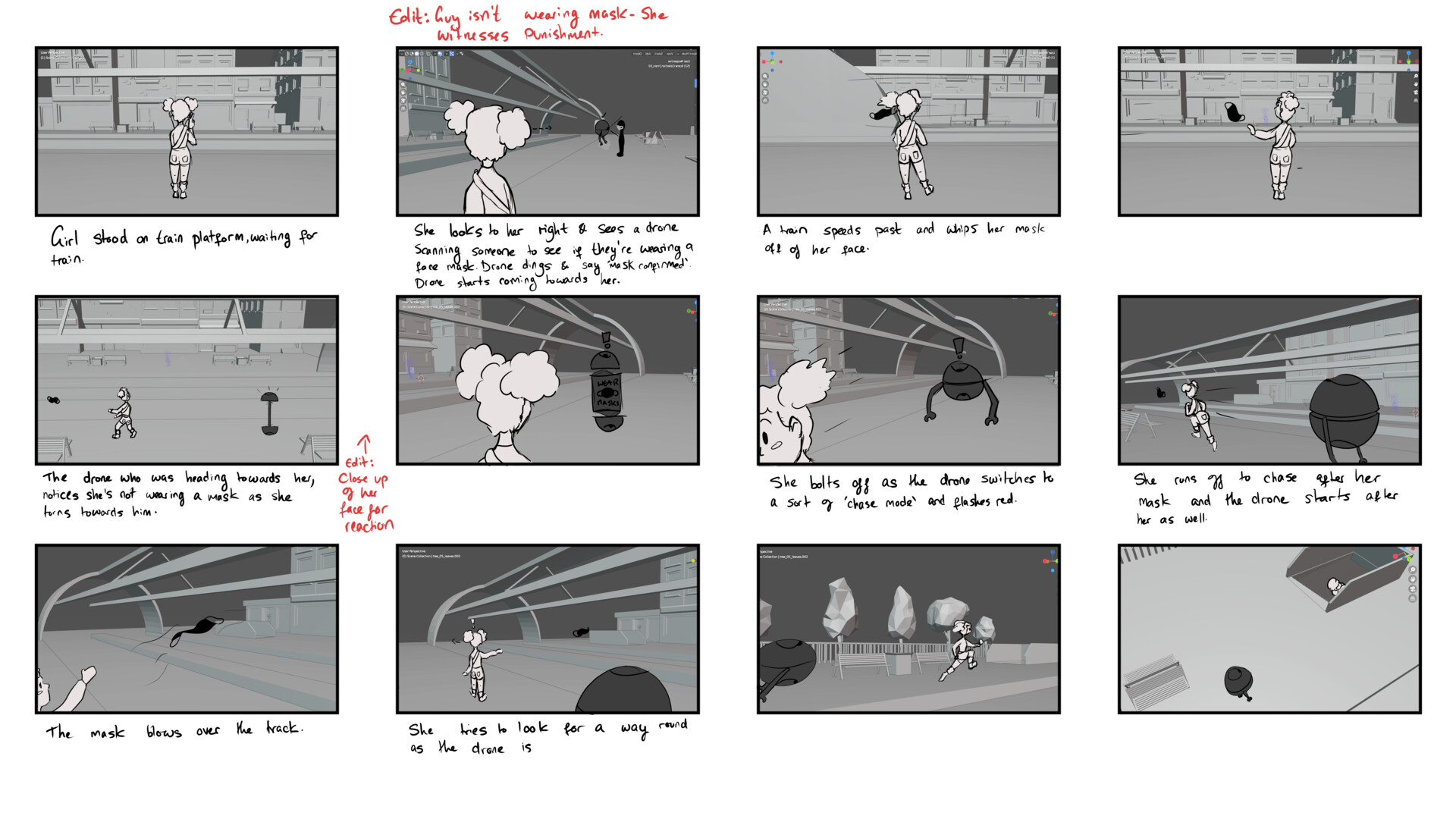 ArtStation - 'Unkmasked' Storyboard