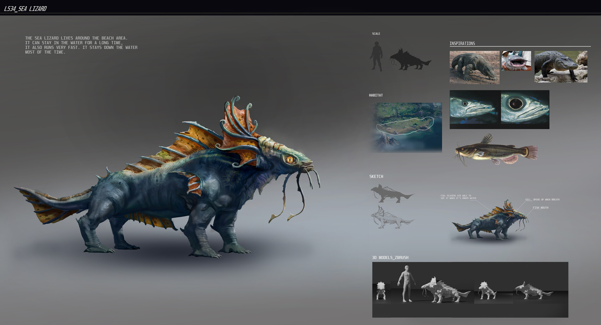 ArtStation - L534_Sea Lizard
