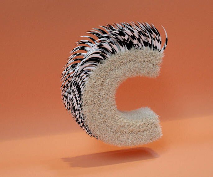 ArtStation - 3d model of the letter C