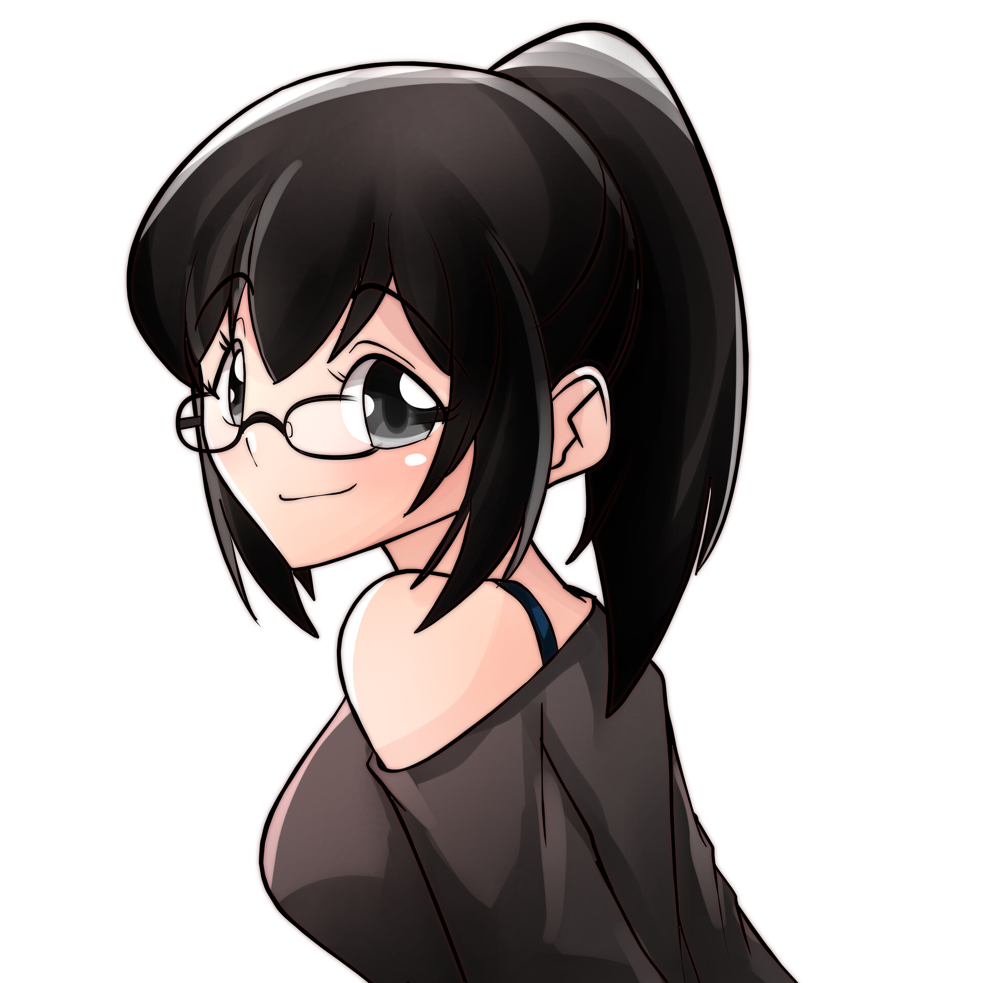 Short Black Haired Chibi Girl