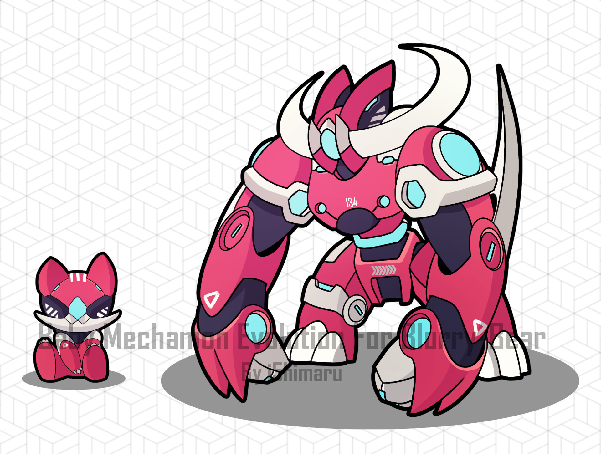 ArtStation - Baby mechmon Evo. For Blurry-Bear