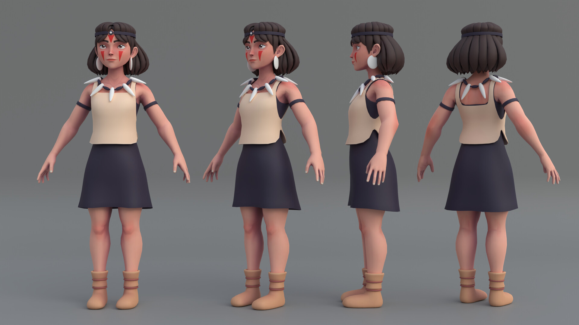 ArtStation - Princess Mononoke (WIP)