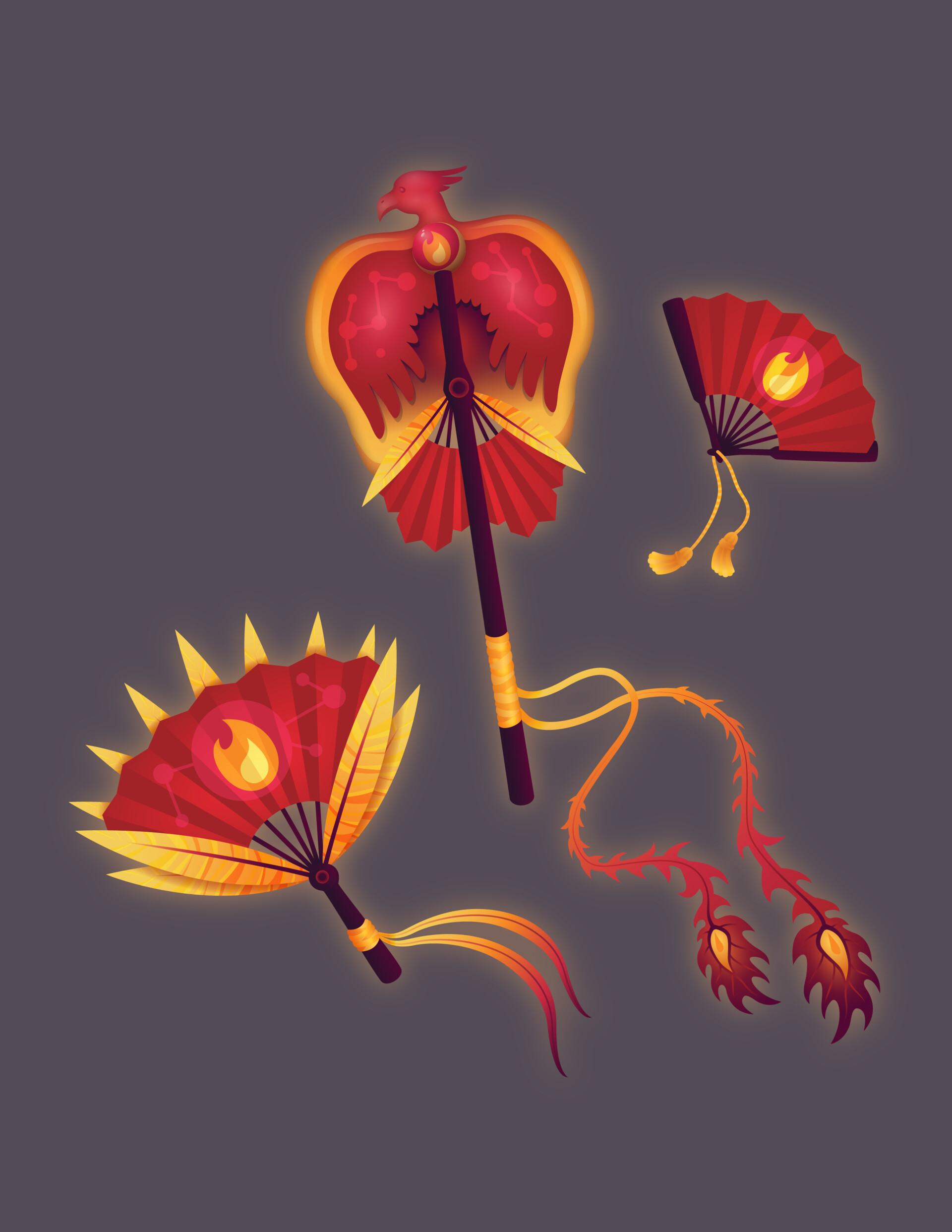 ArtStation - Phoenix War Fans