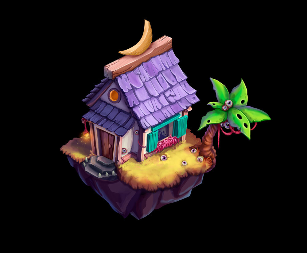 ArtStation - Monster island. Isometry