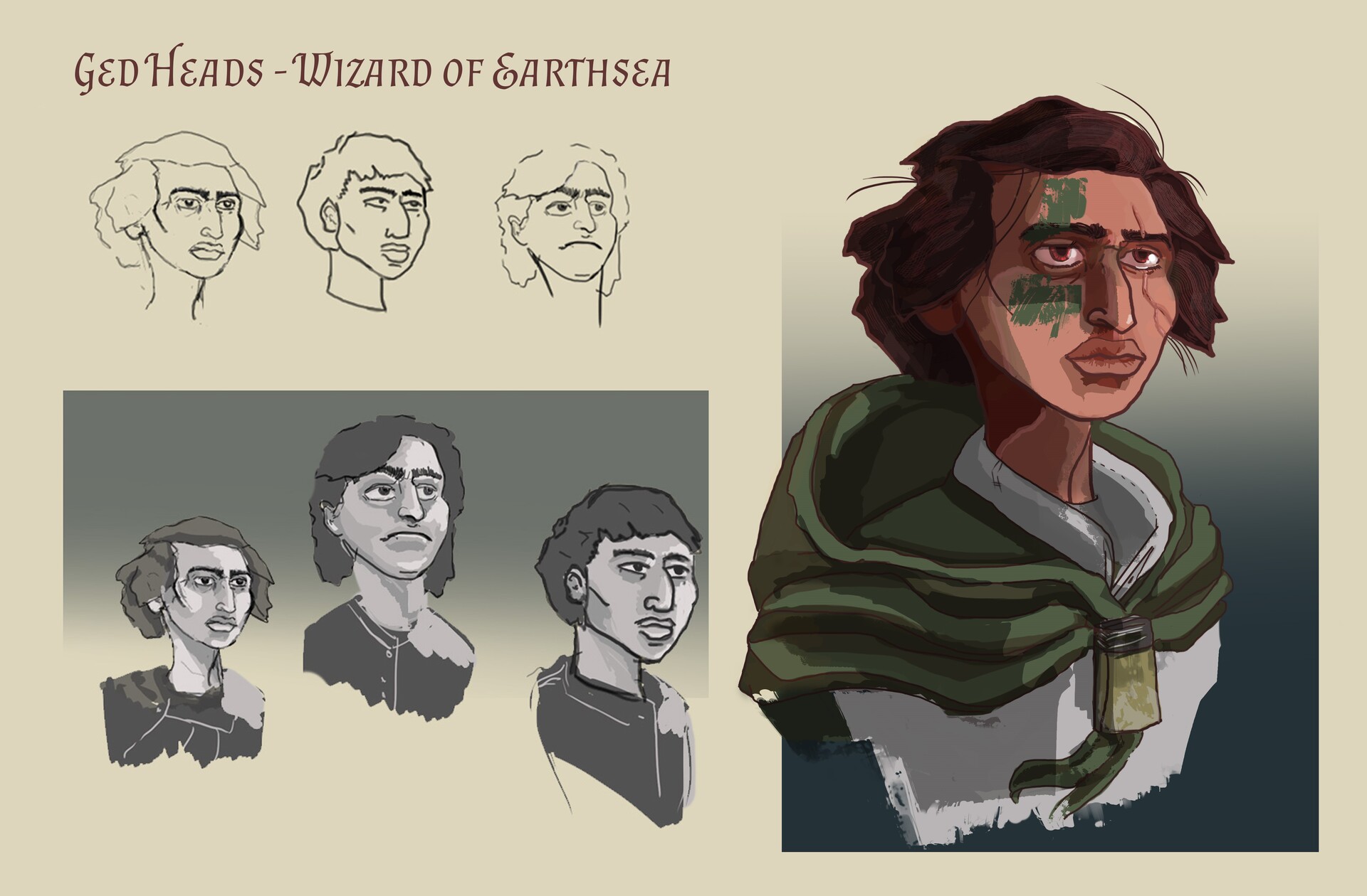 ArtStation - Ged - Head design Cdw Studios Concept workshop