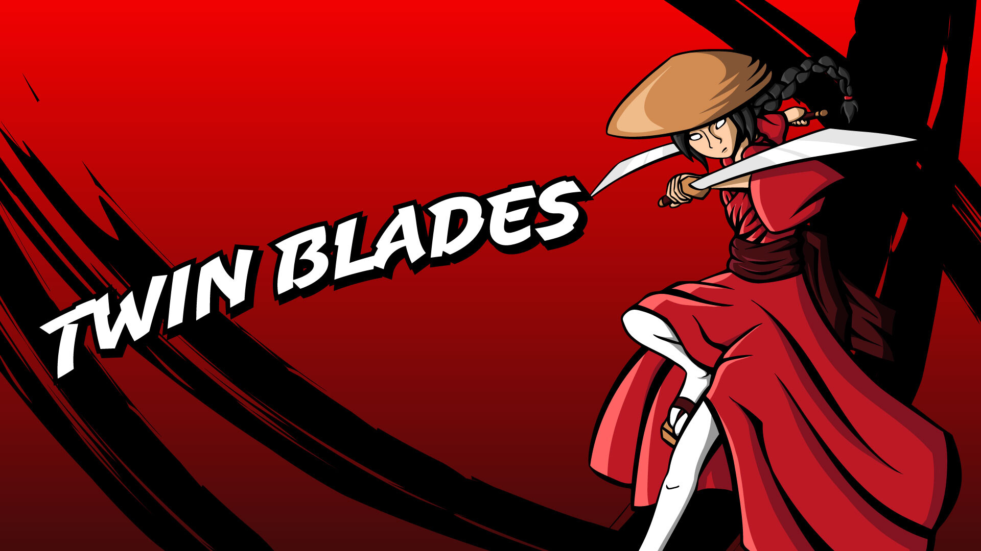 ArtStation - "Twin Blades" Character Illustration and Branding Concept