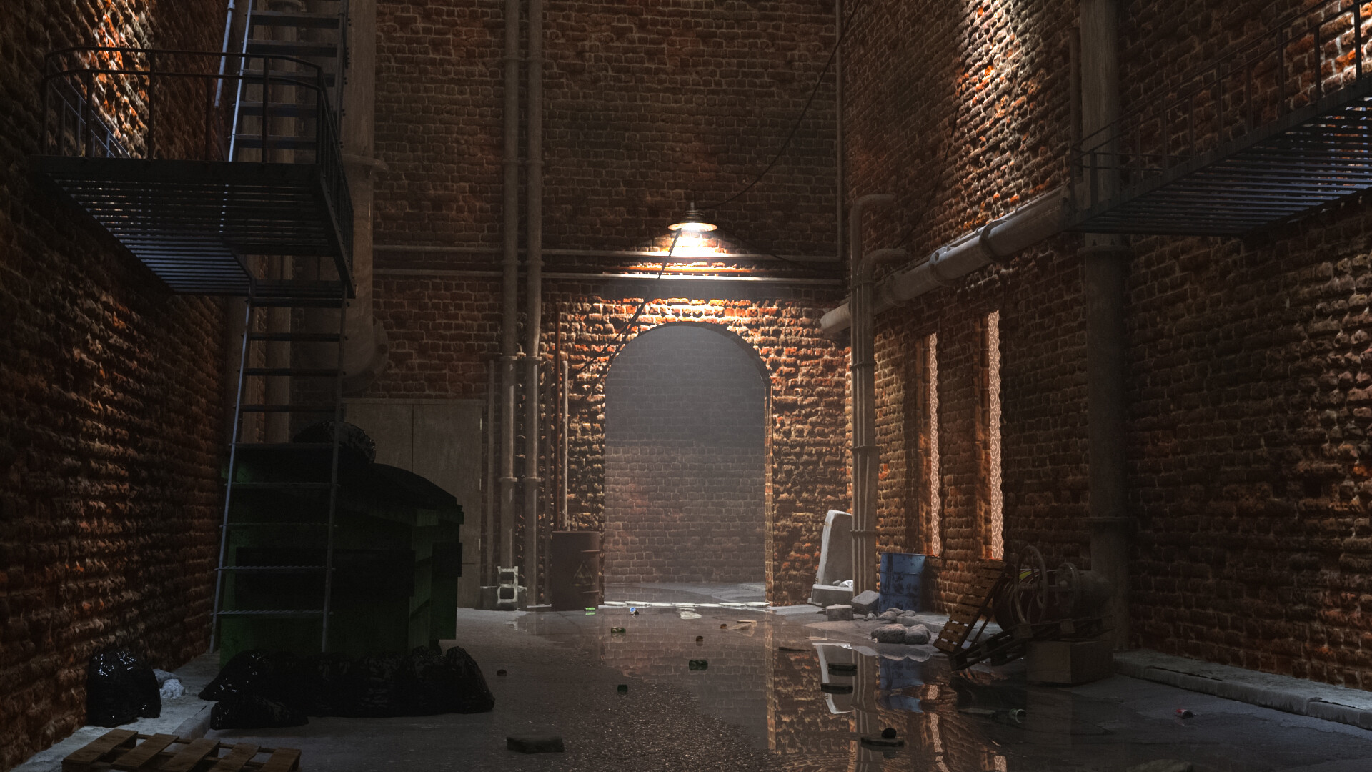 ArtStation - ALLEYWAY 3D CONCEPT