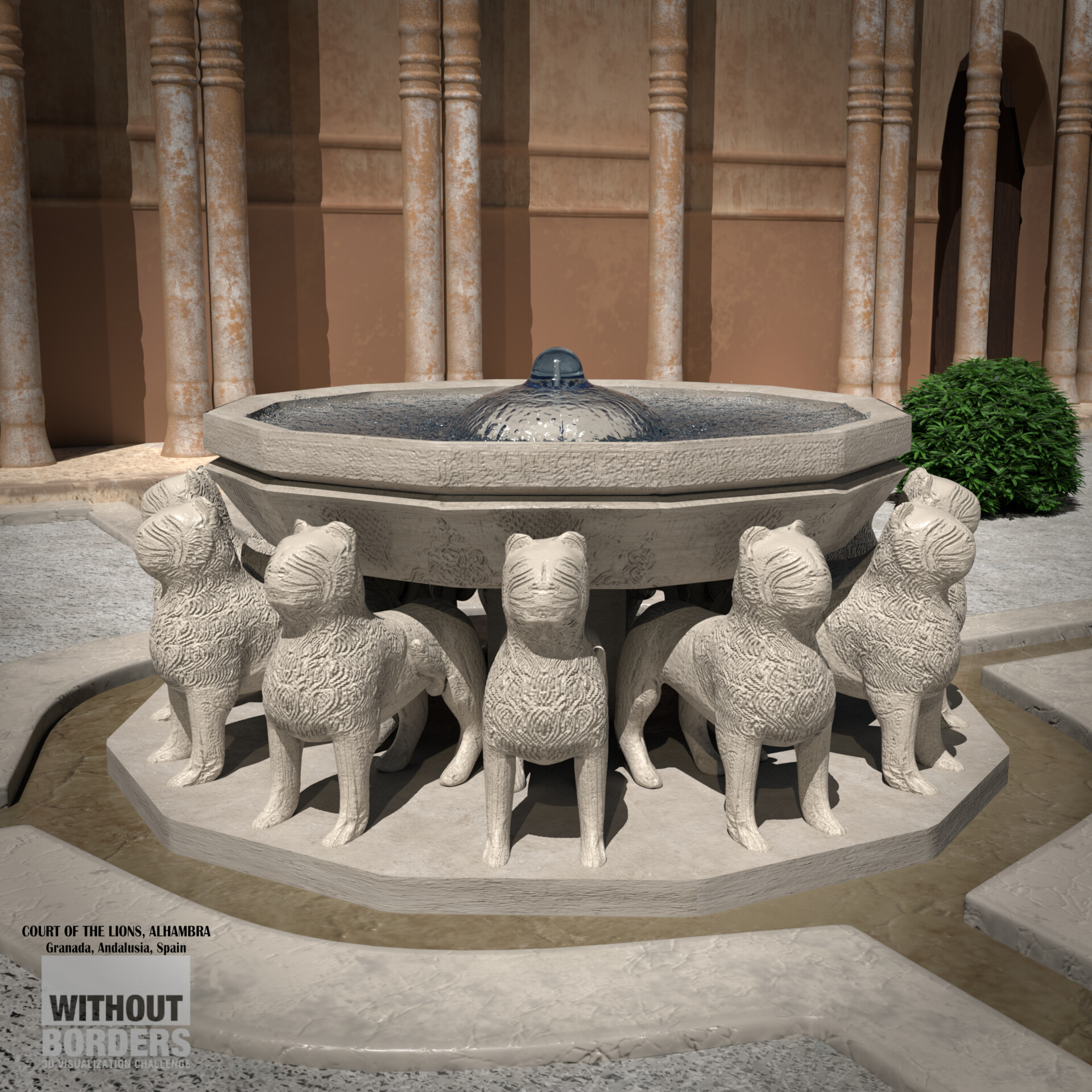 ArtStation - The court of Lions, Alhambra
