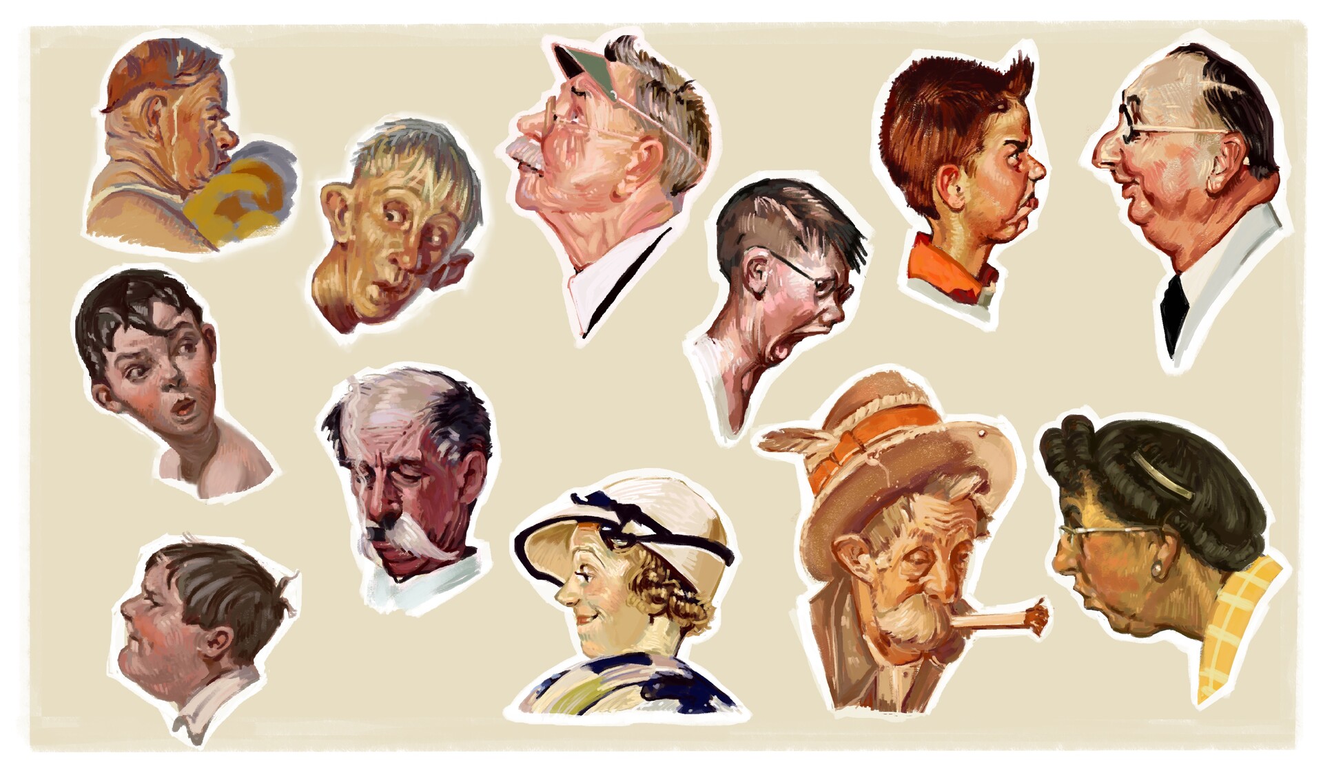 ArtStation - Rockwell Expression studies