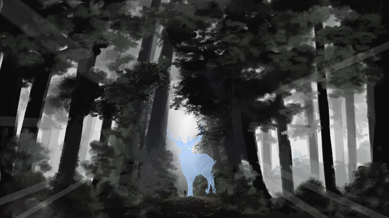 Jessica Saribekian - Forest Matte Painting