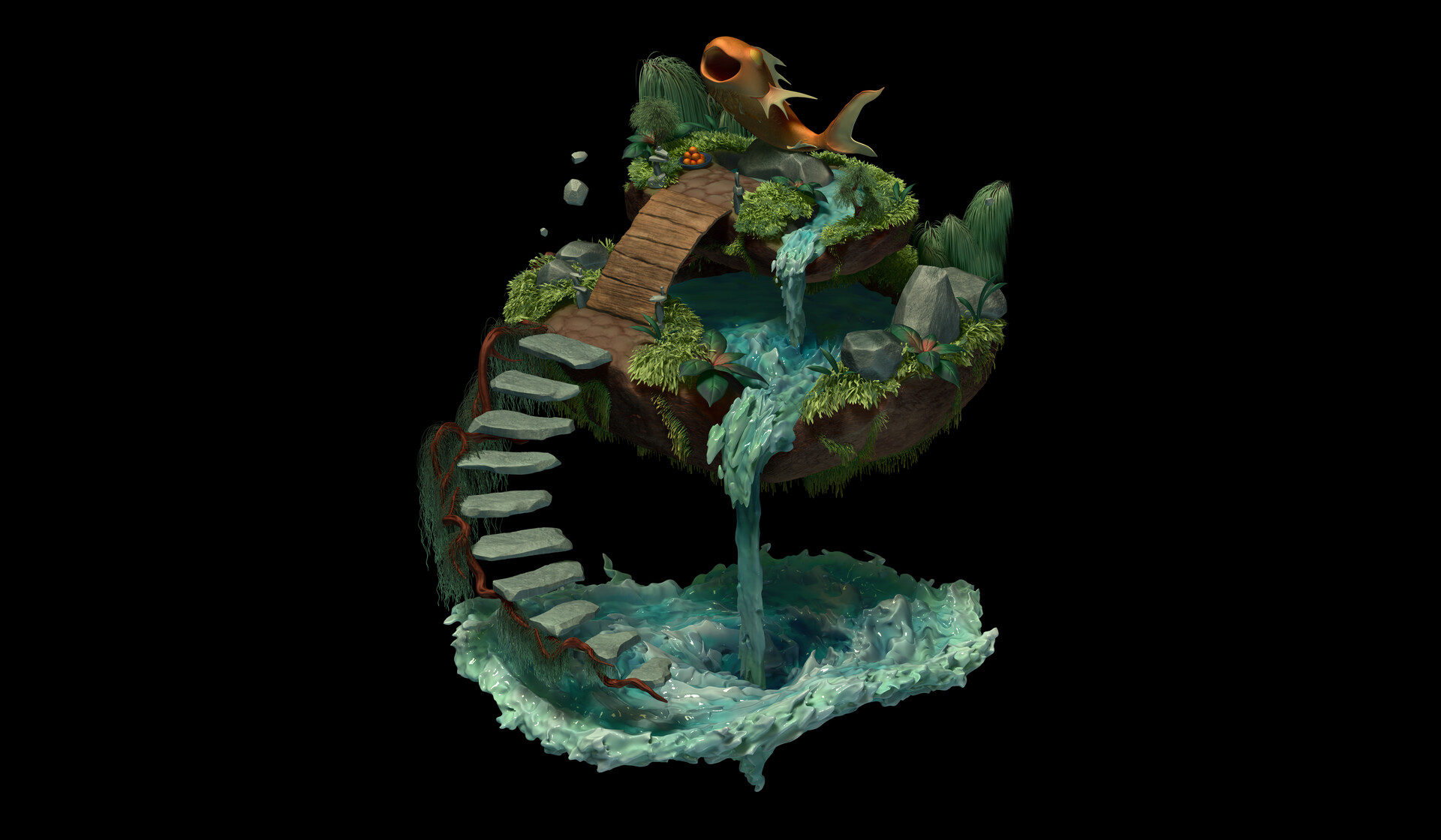 ArtStation - Fish Shrine