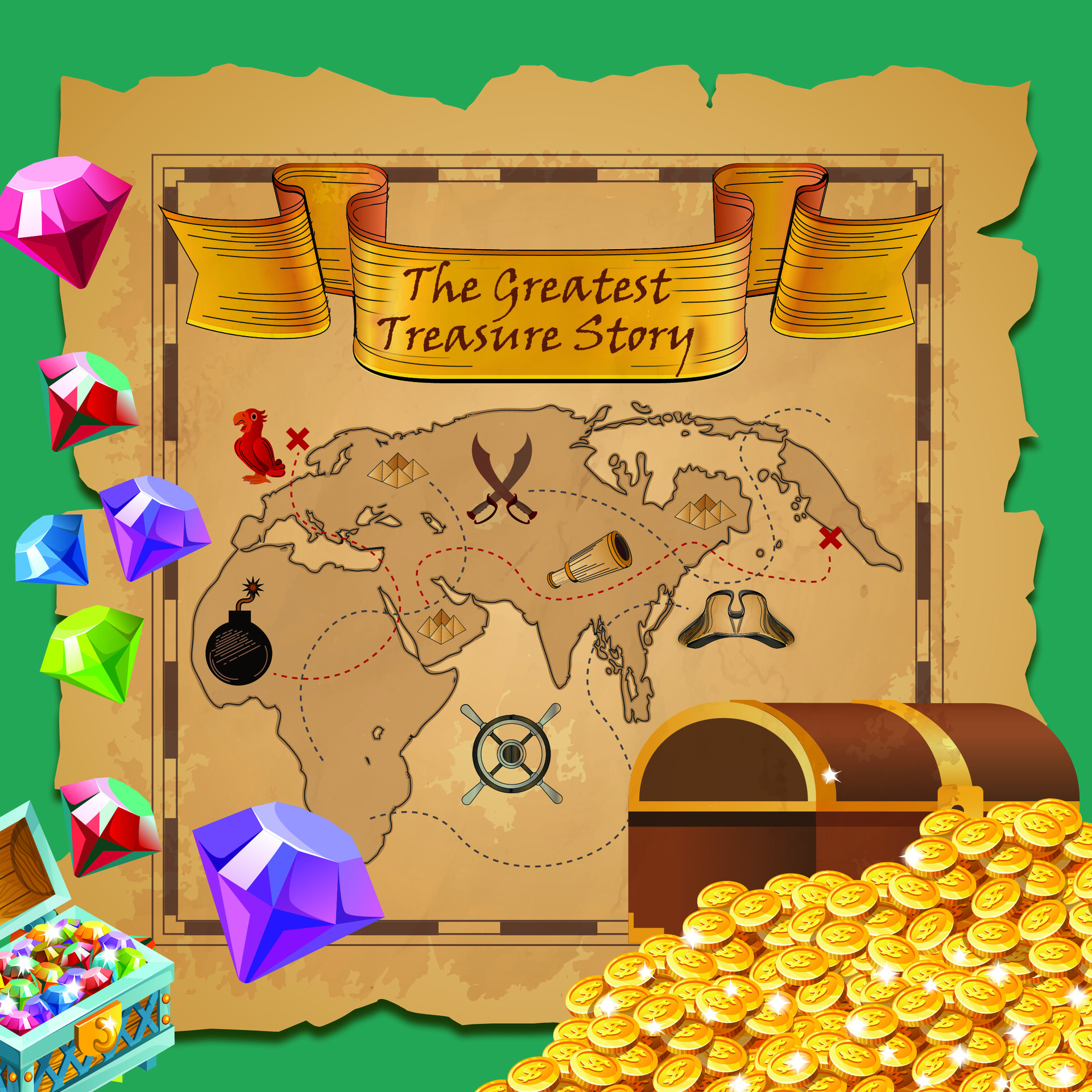 ArtStation - pirate map