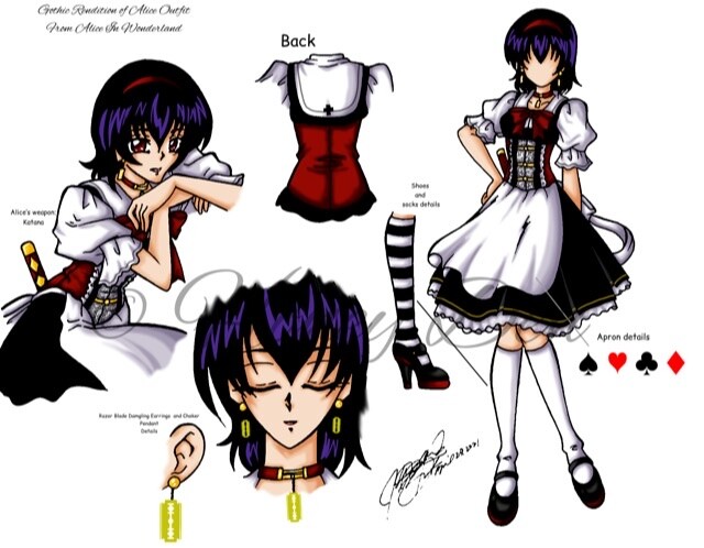 ArtStation - Gothic Rendition of Alice’s Outfit