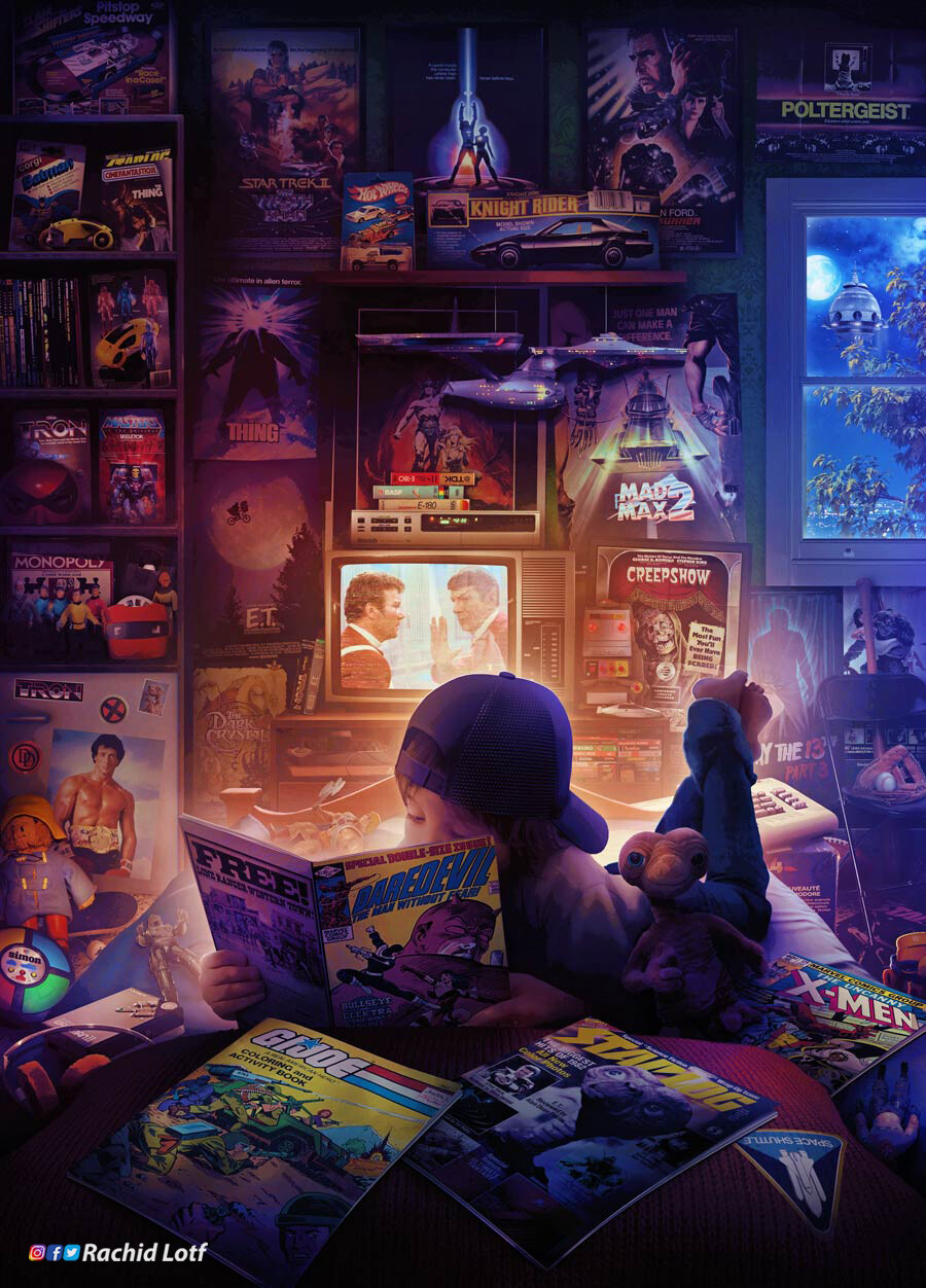 ArtStation - 1982: GREATEST GEEK YEAR EVER, official movie poster.