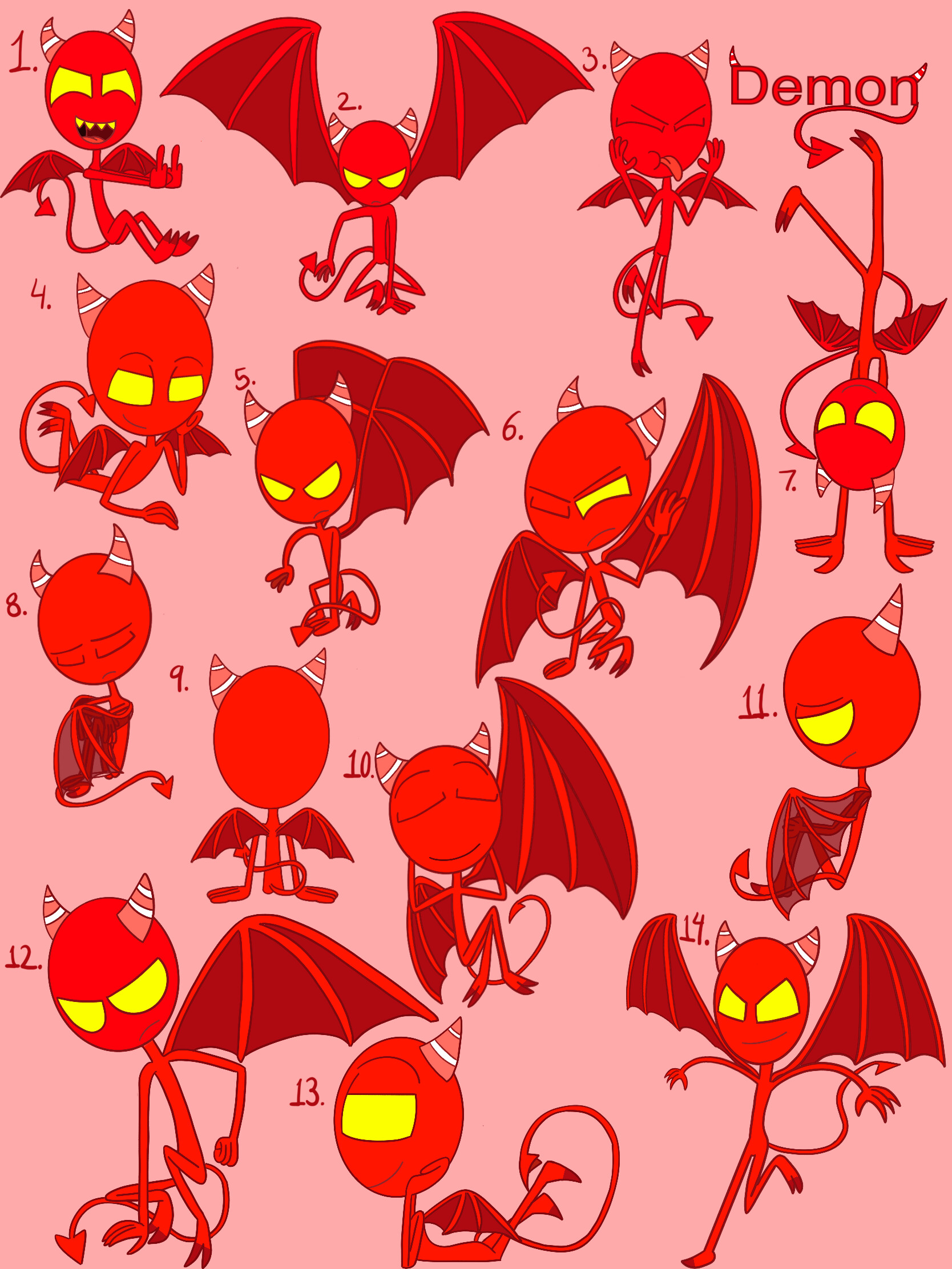 how to draw demon wings step by step