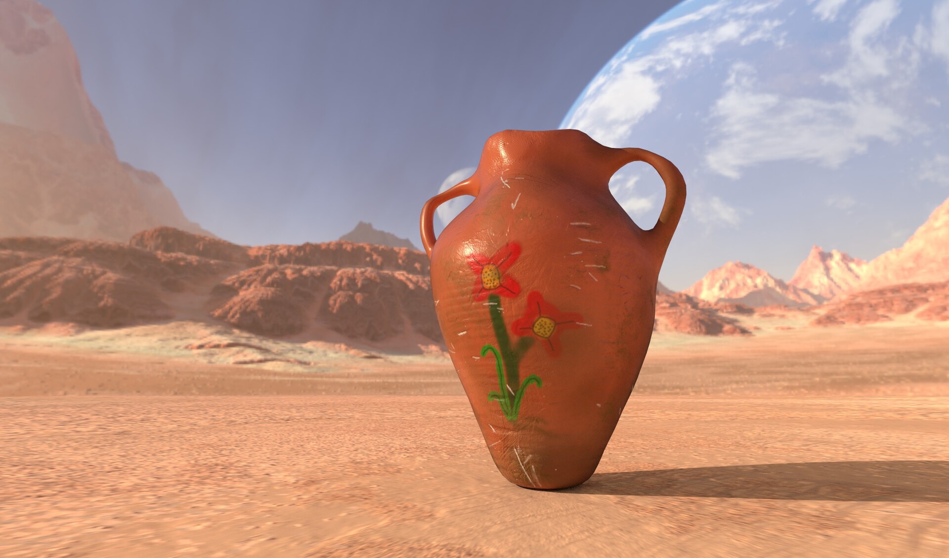 ArtStation - anglo saxon clay pot asset