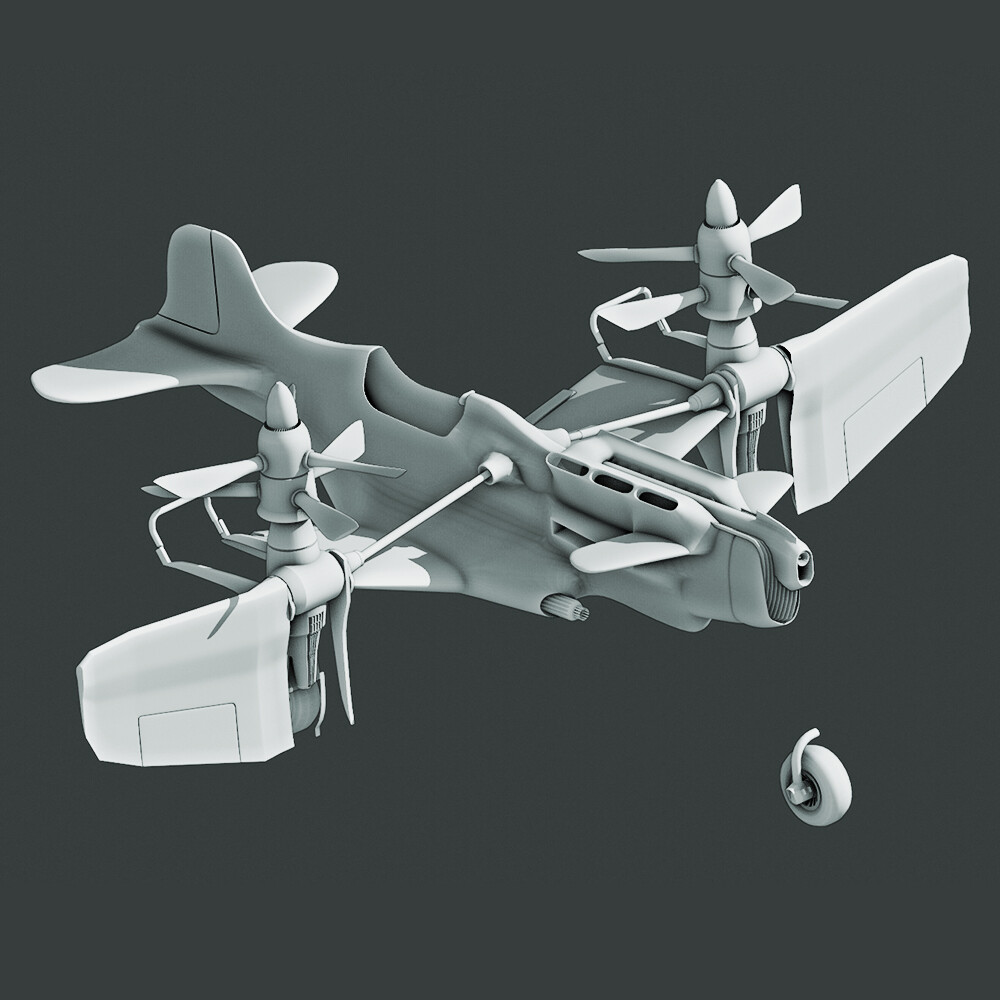 ArtStation - WW2 VTOL Warbird concept