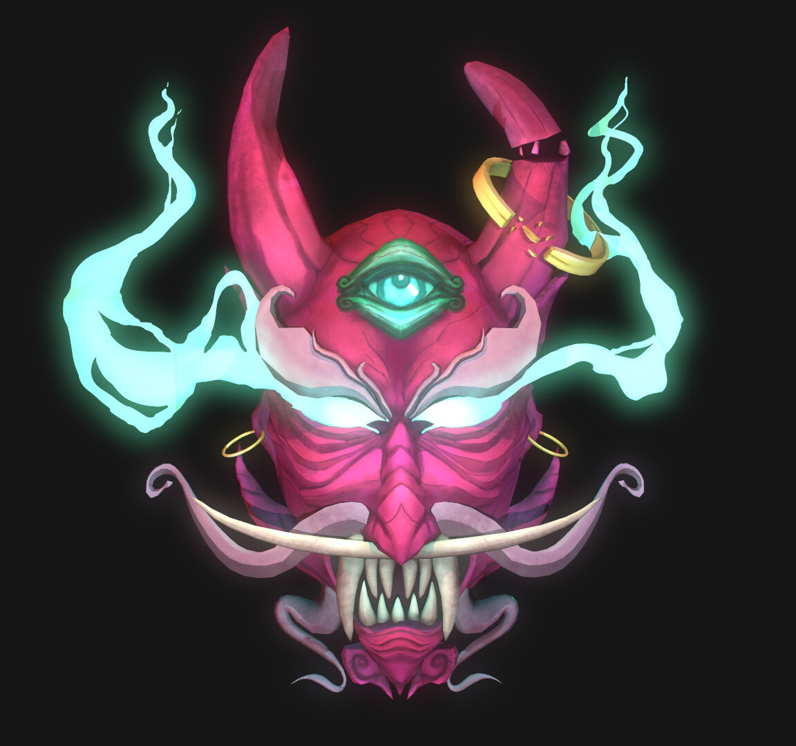 ArtStation - Mask Red Demon