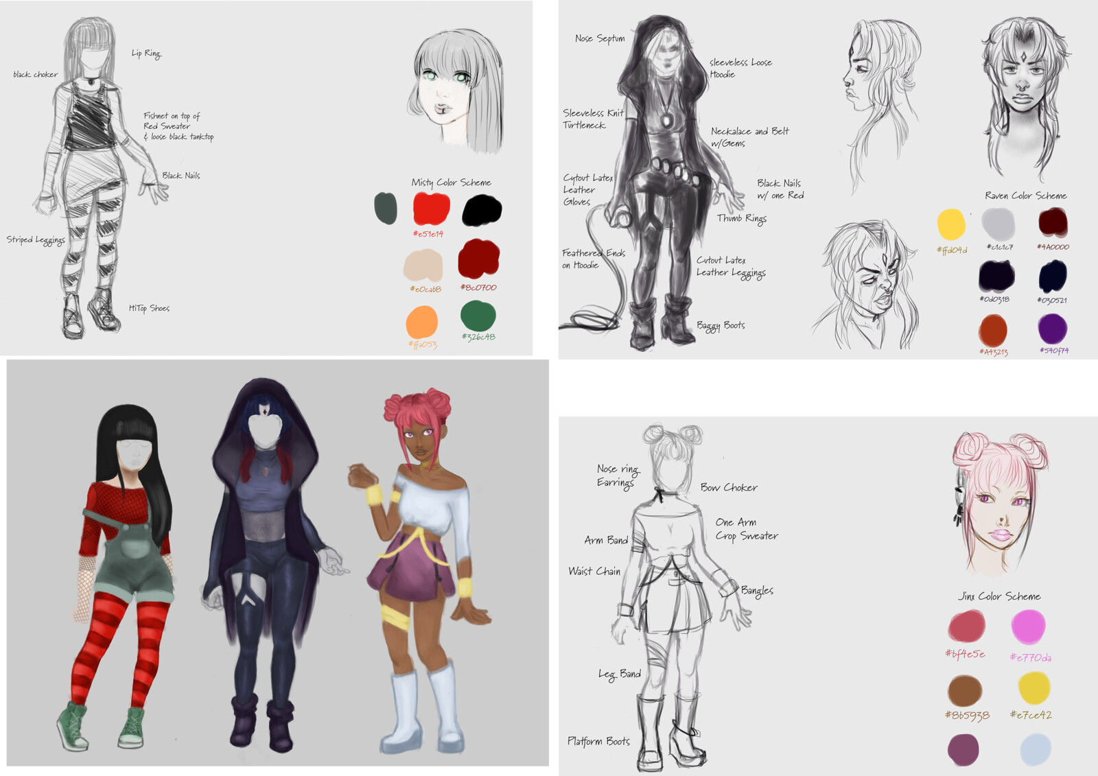 Alys Arya - Twisted Young - AU Fanart of Raven, Misty Kilgore, and Jinx ...