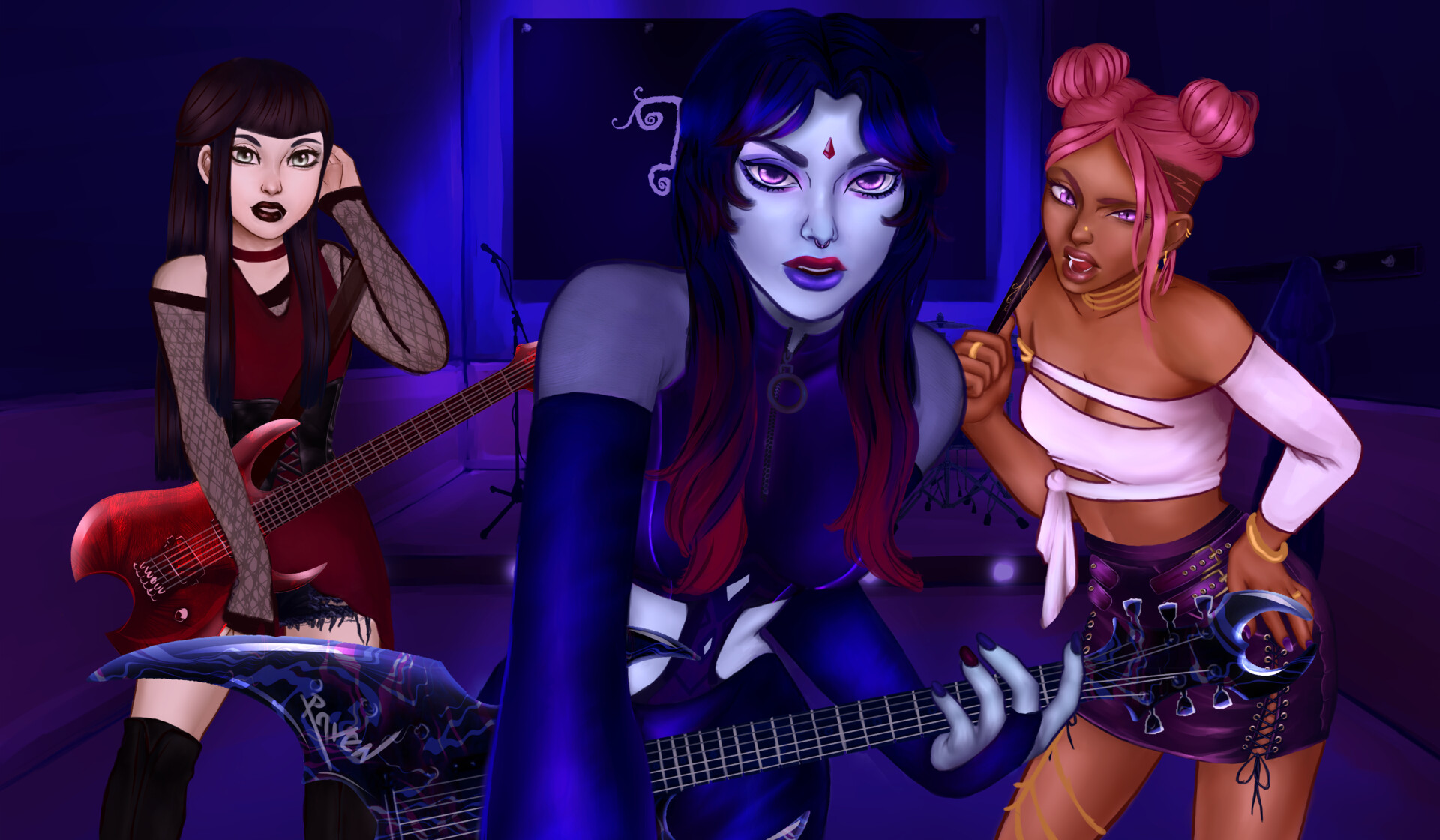 Alys Arya - Twisted Young - AU Fanart of Raven, Misty Kilgore, and Jinx ...