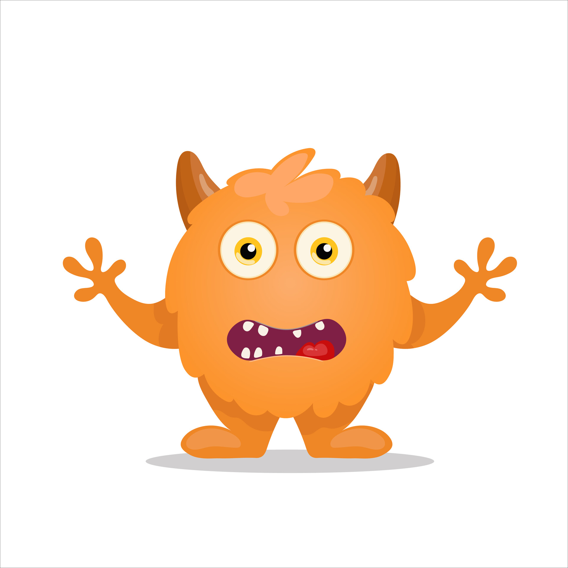 ArtStation - red-haired funny monster