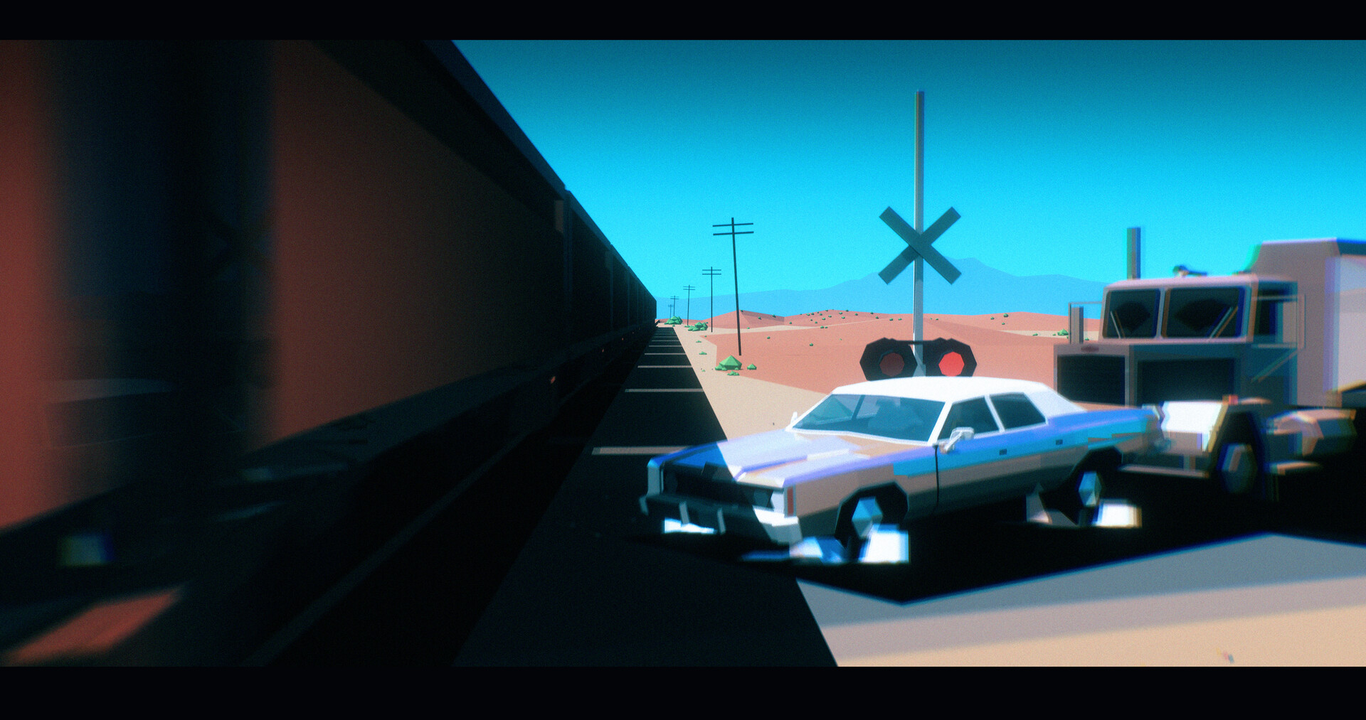 ArtStation - Railroad crossing