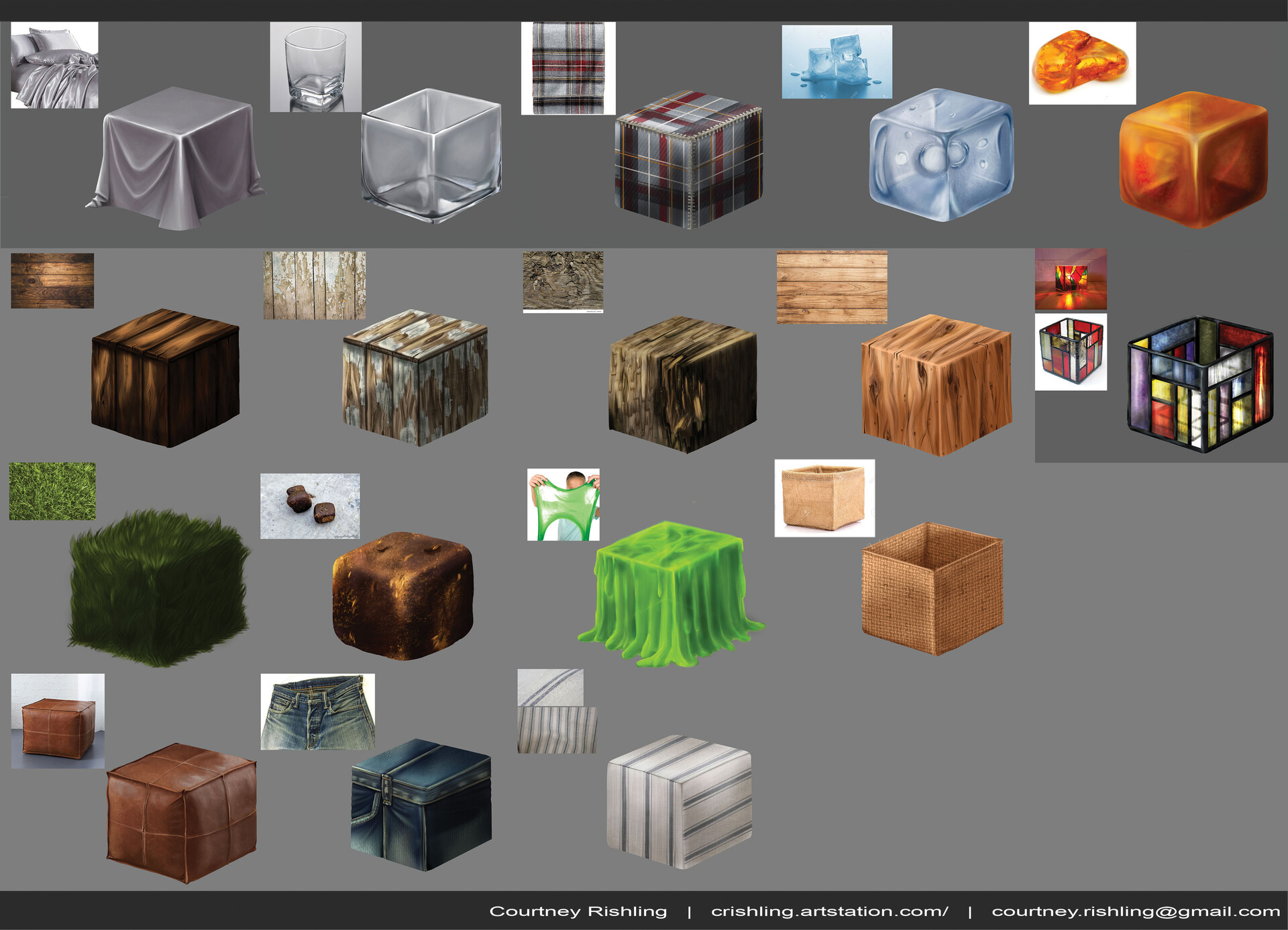ArtStation - Texture Cube Studies