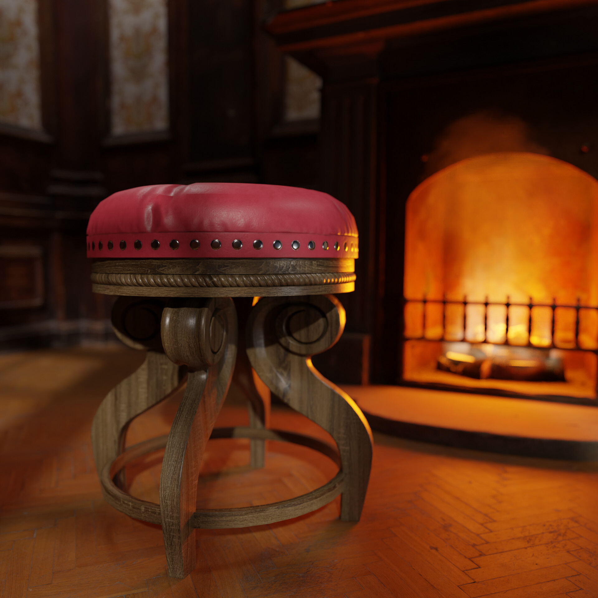 ArtStation - Ottoman Bar Stool