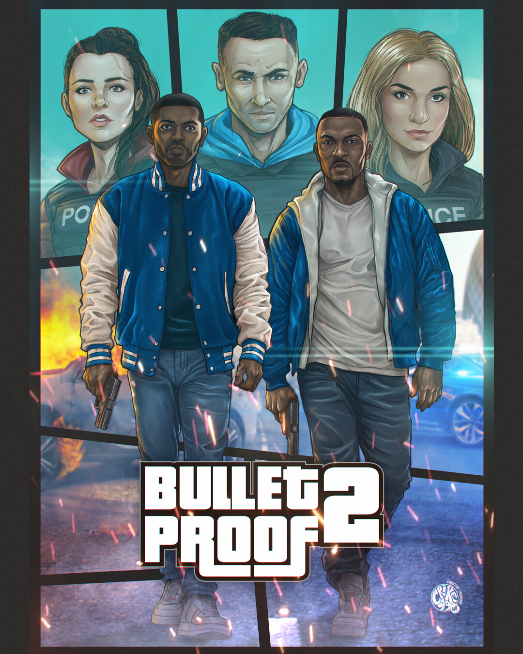 ArtStation - COMMISION ART - Noel Clarke "BULLETPROOF" - 2020