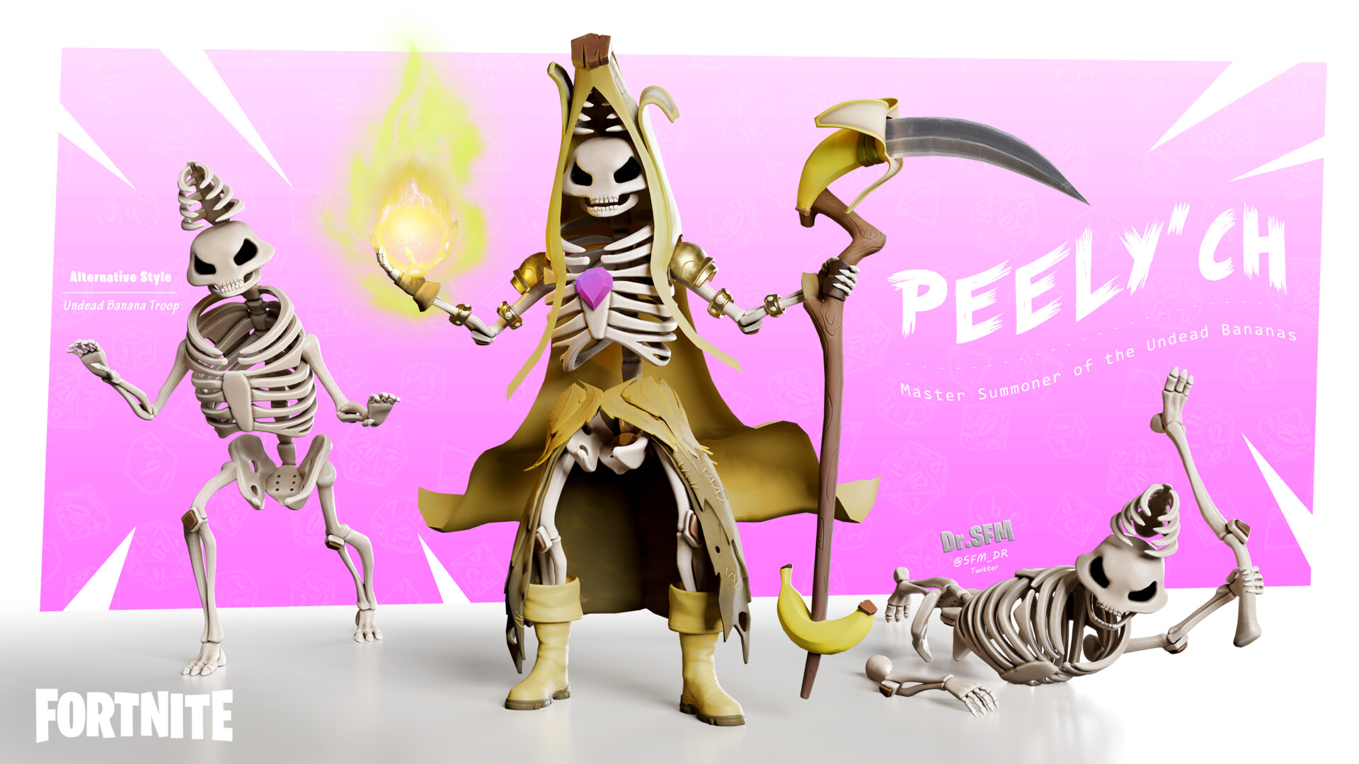 ArtStation - FORTNITE - Skin Concept - PEELY'ch 💀 Summoner of Undead ...