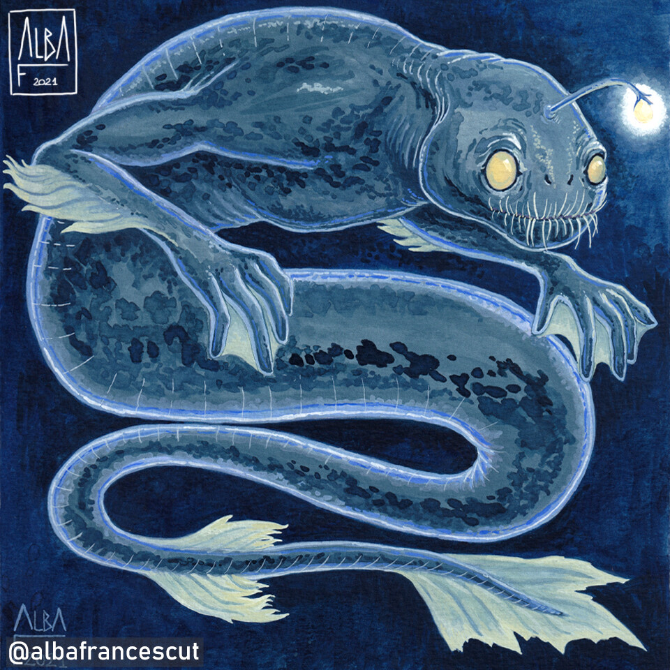 ArtStation - ~ Ultramarine Blue Abyssal Mermaid🐟🌑 ~ , Alba Francescut