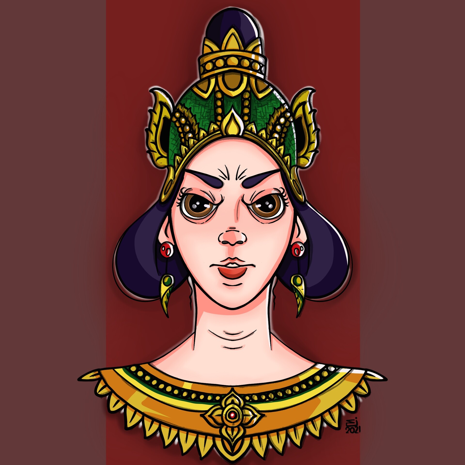 ArtStation - Myanmar design lady