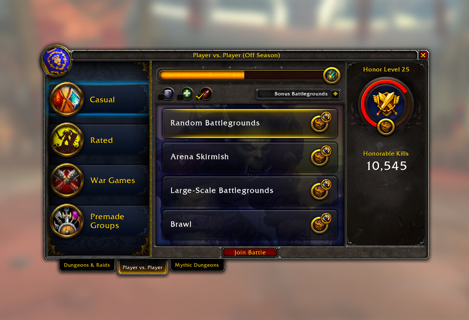 ArtStation - World of Warcraft PvP UI