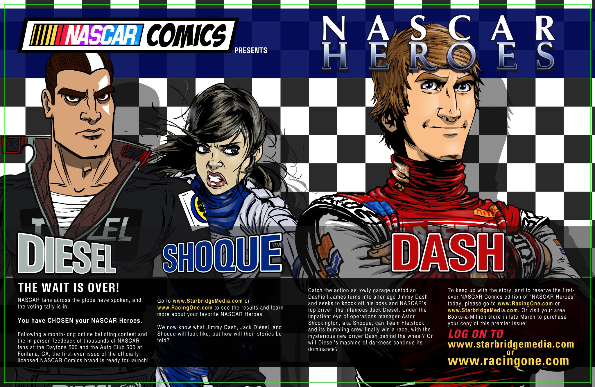 Matt Cassan - Character Design for NASCAR COMICS